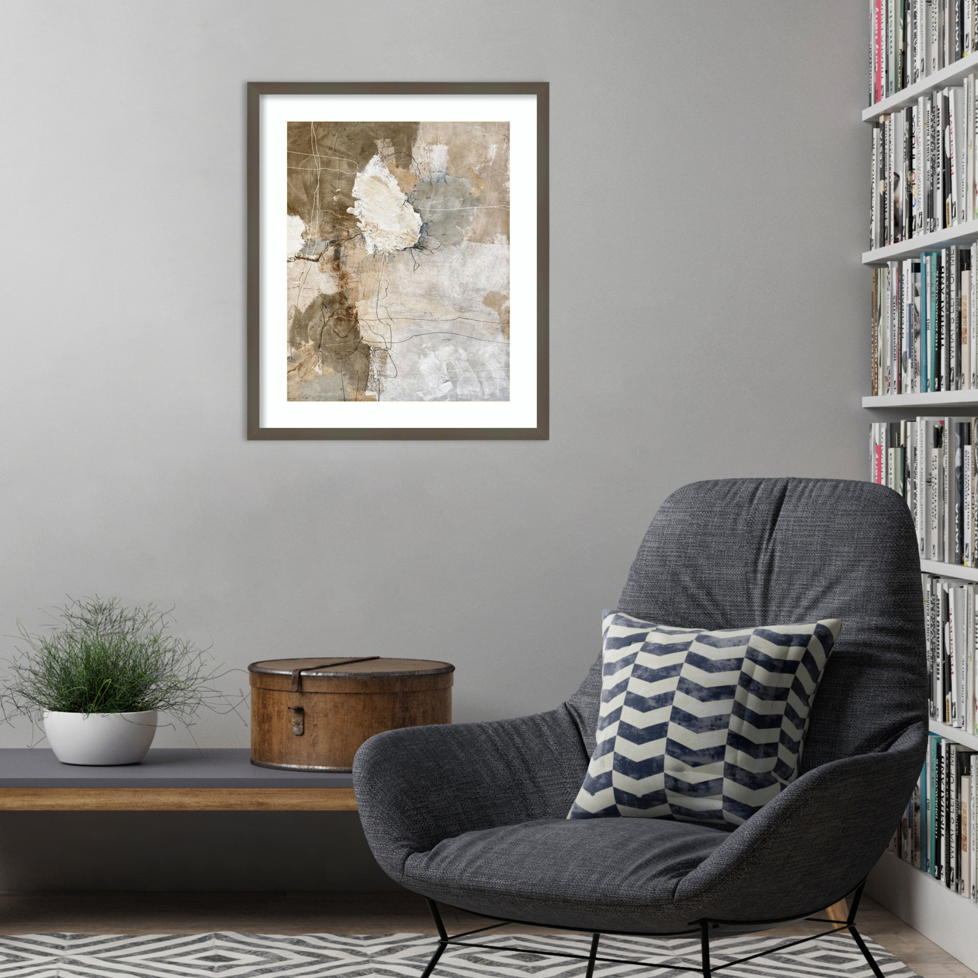 Lark Manor™ Parchment II by Urban Road Wood Framed Wall Art Print | Wayfair