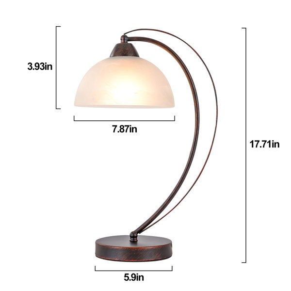 Red Barrel Studio® Dametre Arched Lamp Night Table for Bedside ...