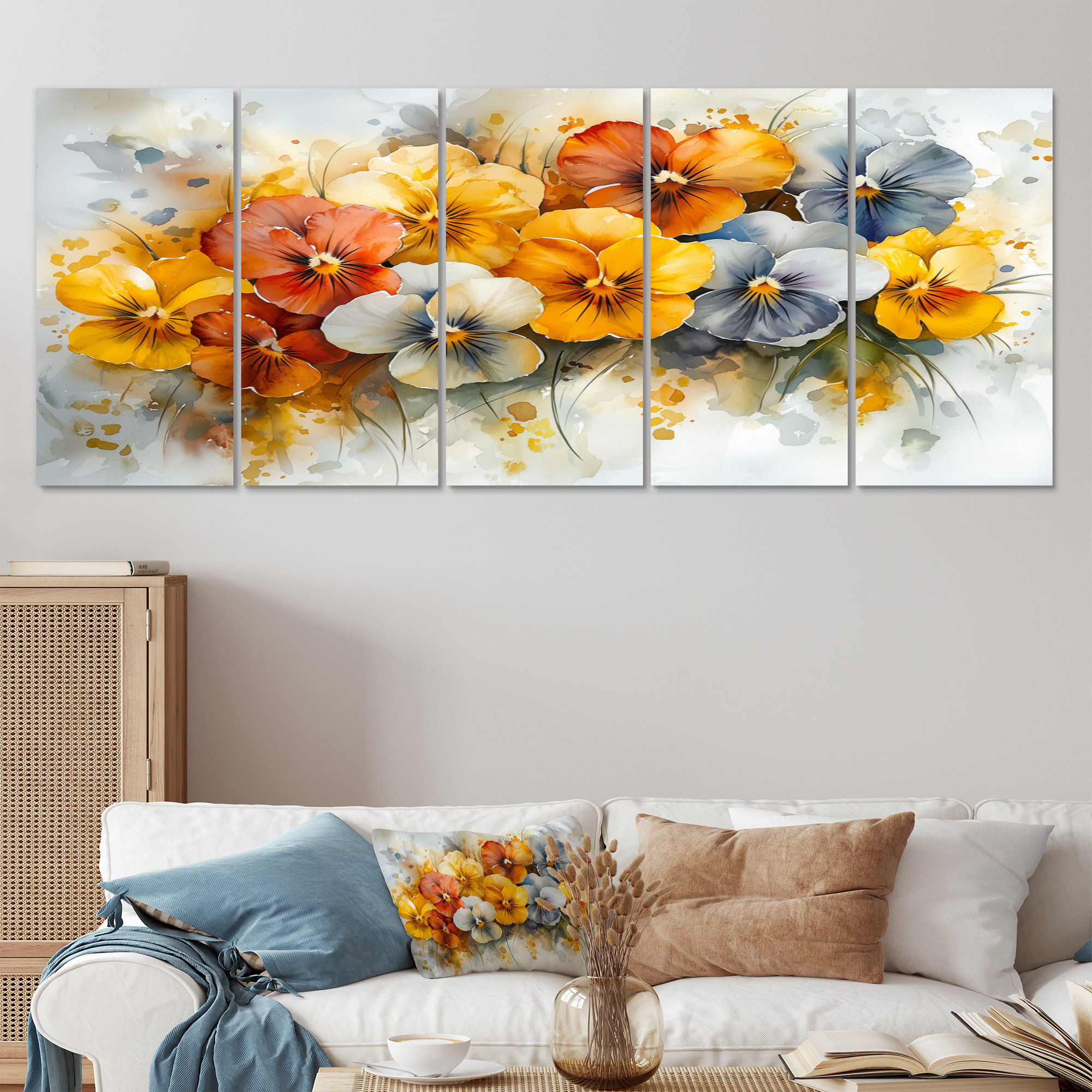 Winston Porter Vibrant Garden Of Blooming Violet Flowers II - Violets ...