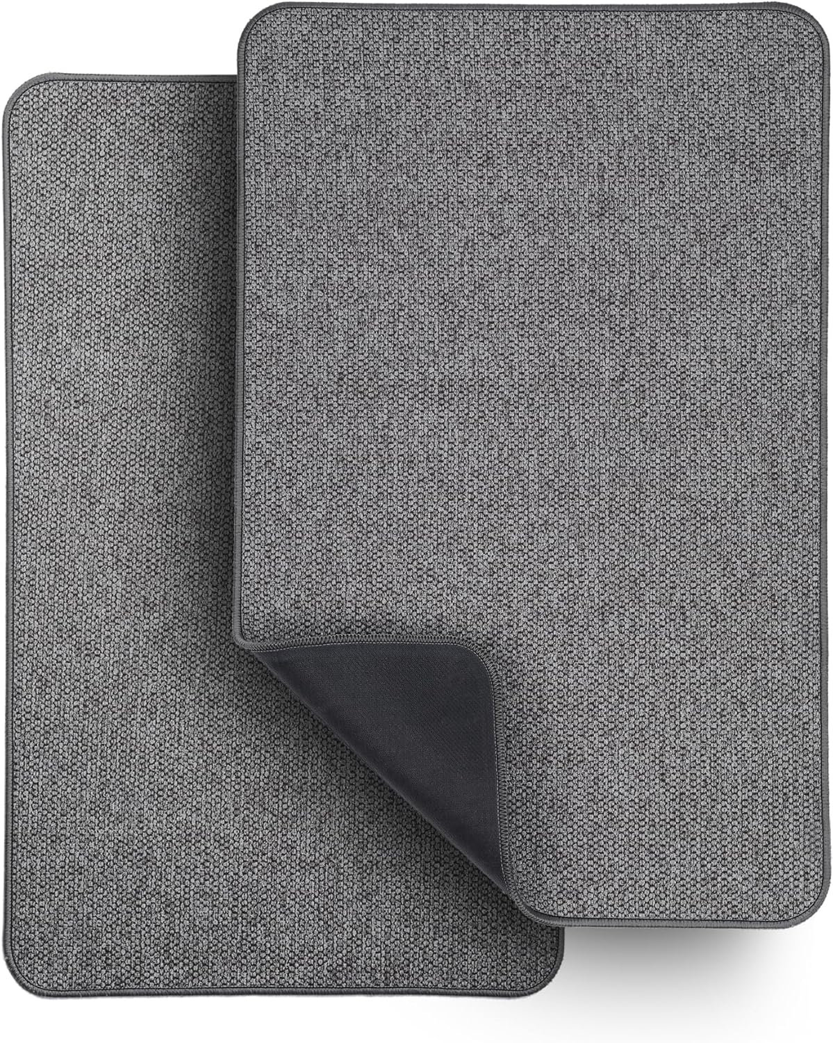 Latitude Run® 2-pack Ultra Thin Non-slip Bath Mats Dark Grey | Wayfair