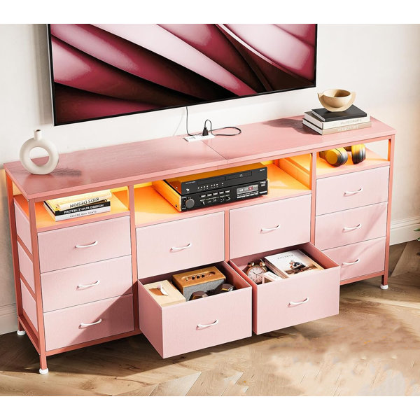 Wrought Studio™ 10 Drawer Tv Cabinet, Bedroom 10 Drawer Cabinet With ...