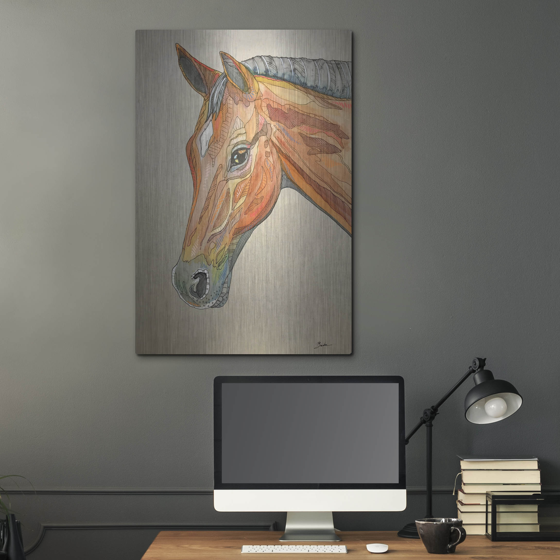 Loon Peak® 'Horse Head 2' by Bebe Keith Metal Wall Art, 24" x 36" | Wayfair