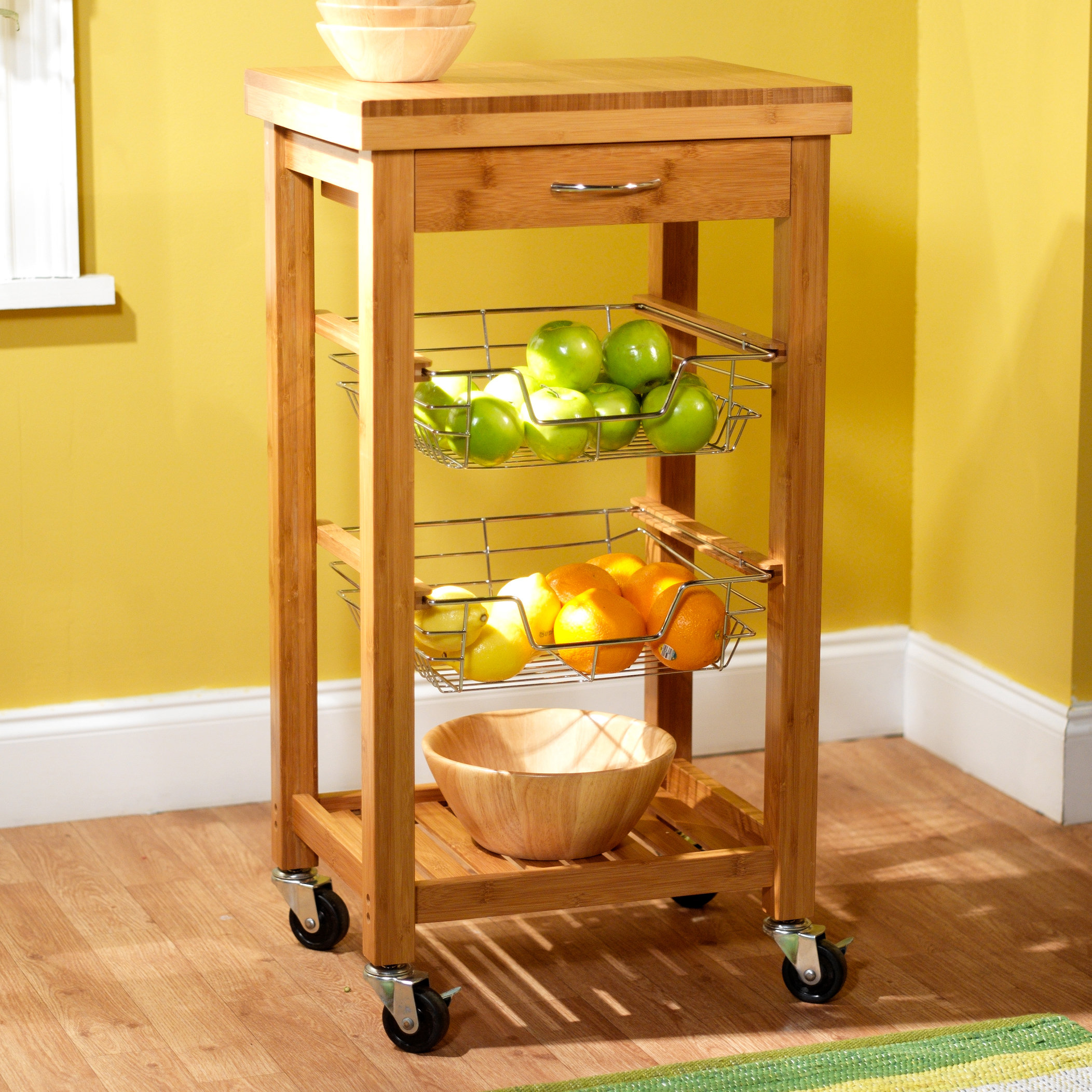 Winston Porter Lett Kitchen Cart | Wayfair