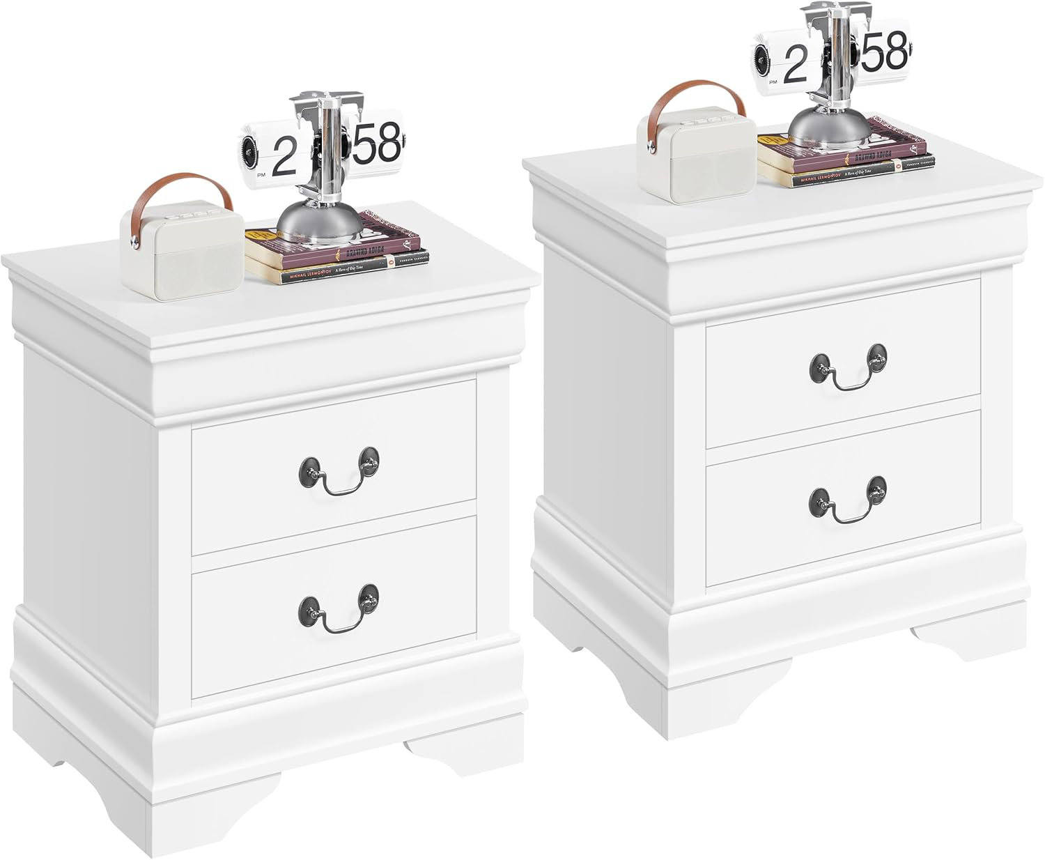 Lark Manor™ Greggery Fully-Assembled Nightstands Set of 2, 2-Drawer ...