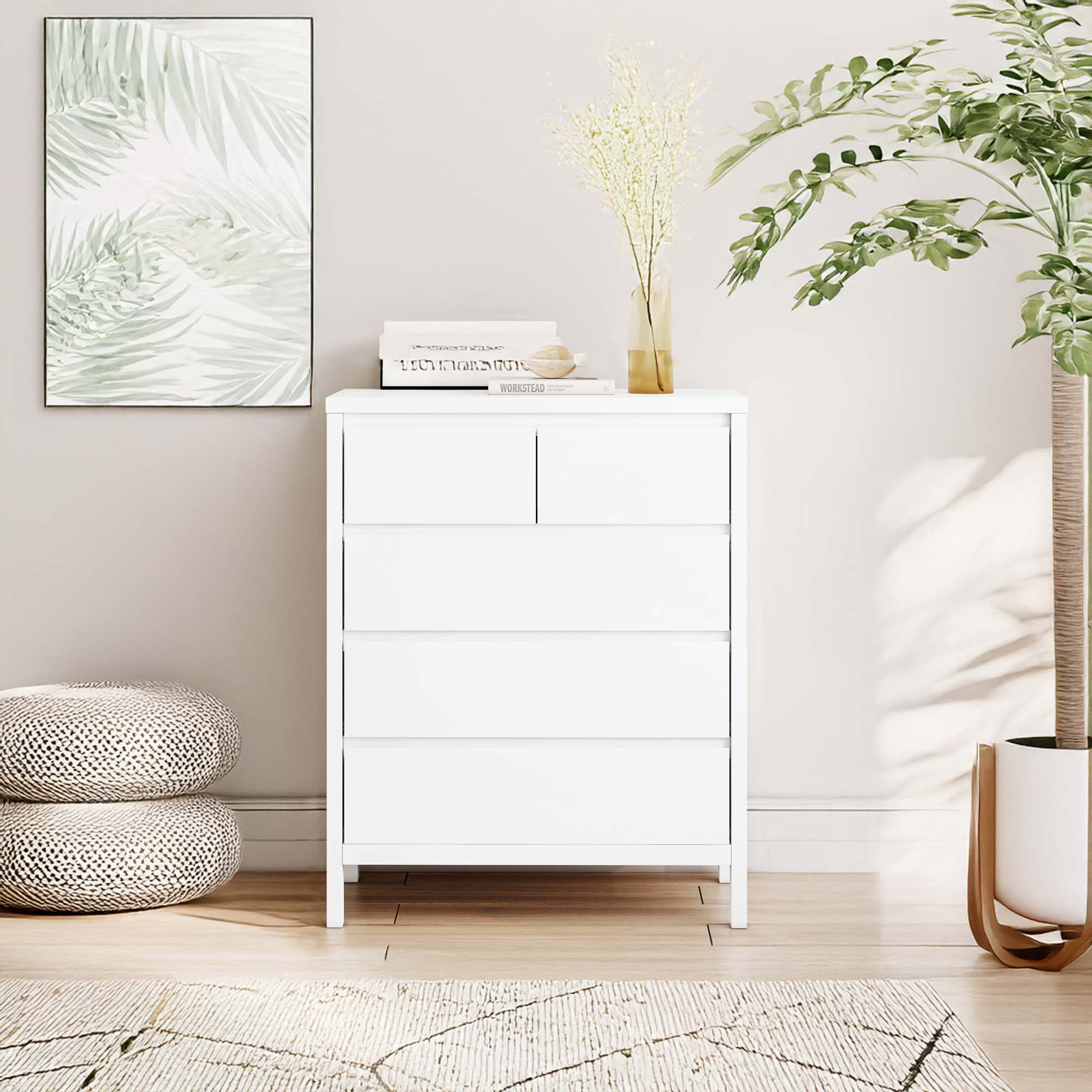 Ebern Designs 4-Tier 5-Drawer MDF Storage Cabinet | Wayfair