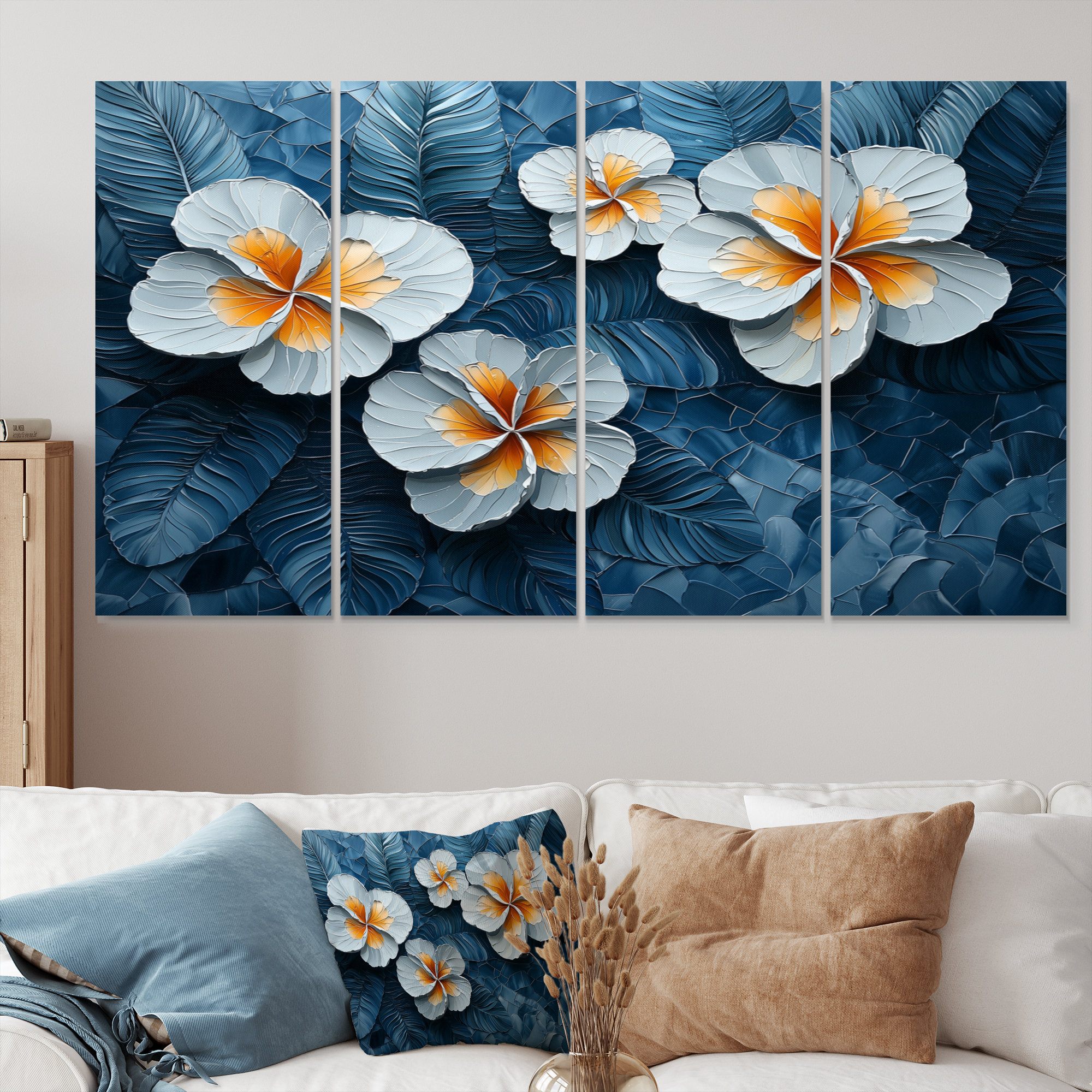 Bay Isle Home™ Golden Harmony Of HibiscusAt Night - Harmony Wall Art ...