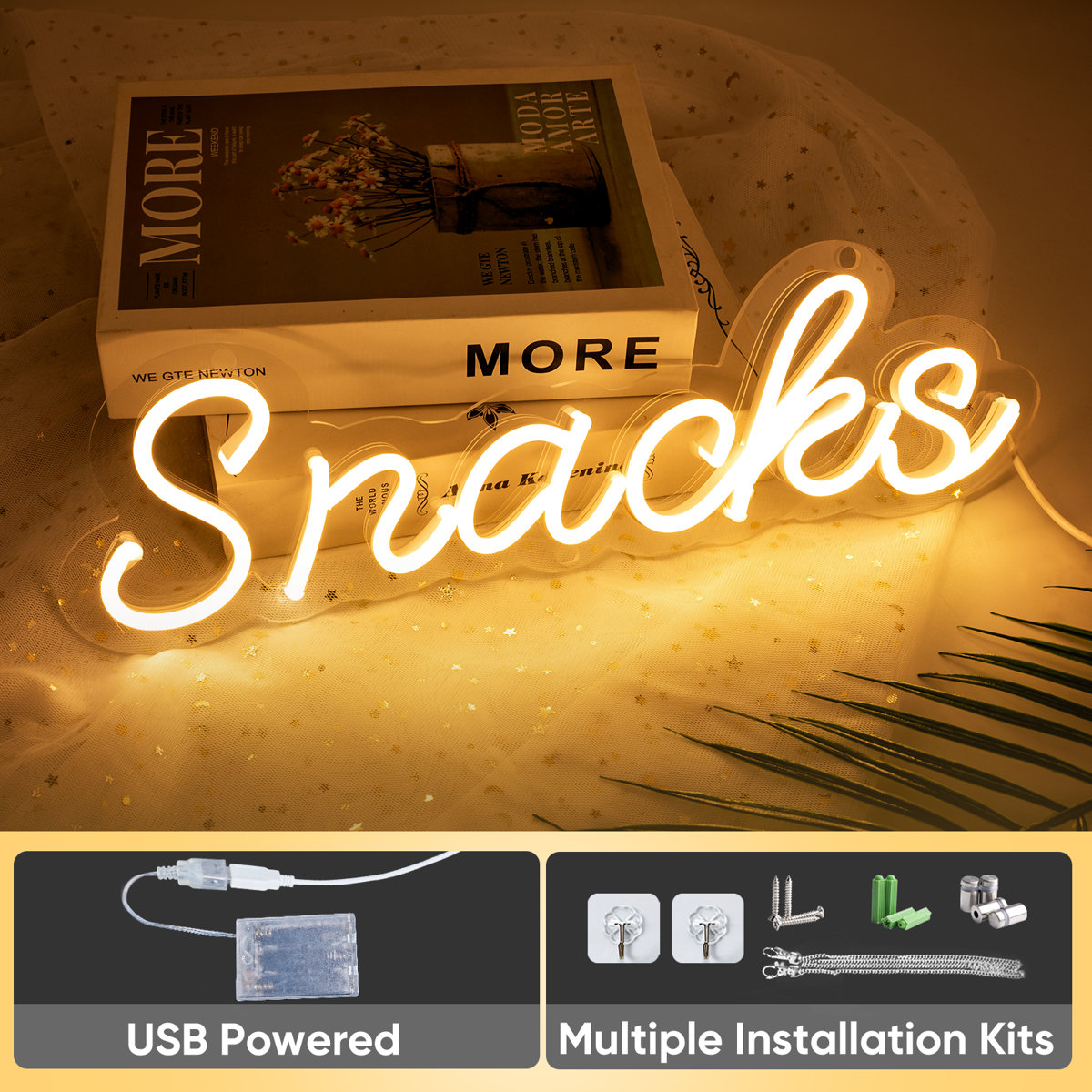 Trinx Gibril Dimmable Snacks LED Neon Sign | Wayfair