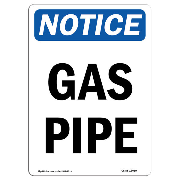 SignMission Gas Pipe Sign | Wayfair