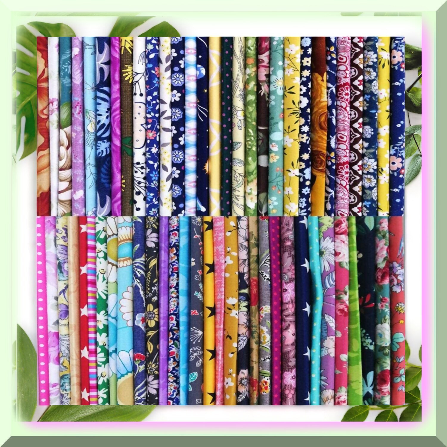 BRBCA 50-Piece Cotton Fabric Patchwork Bundle 12x12 Inches | Wayfair