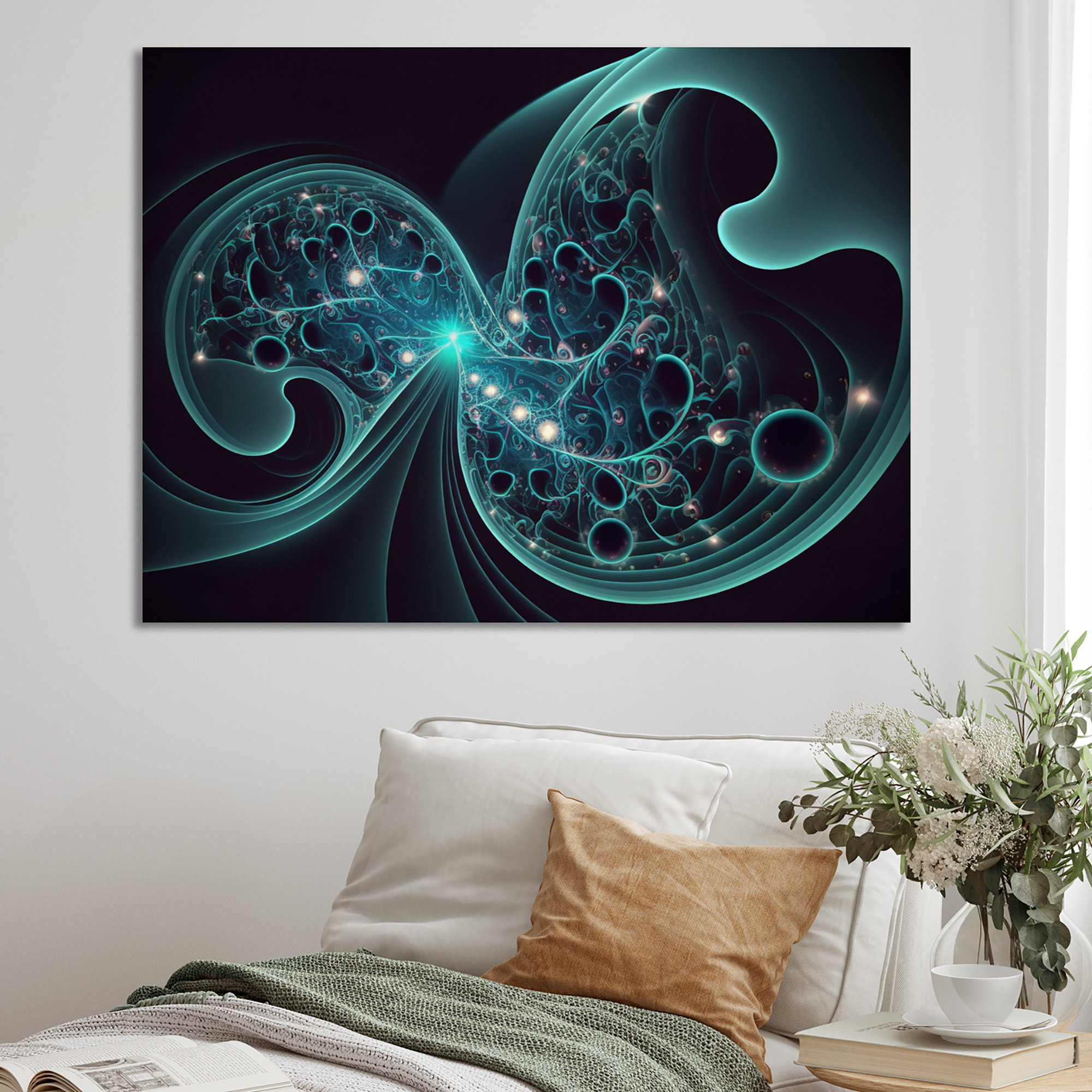 Wrought Studio™ Turquoise Galactic Superstring Space Harmony I - Print ...