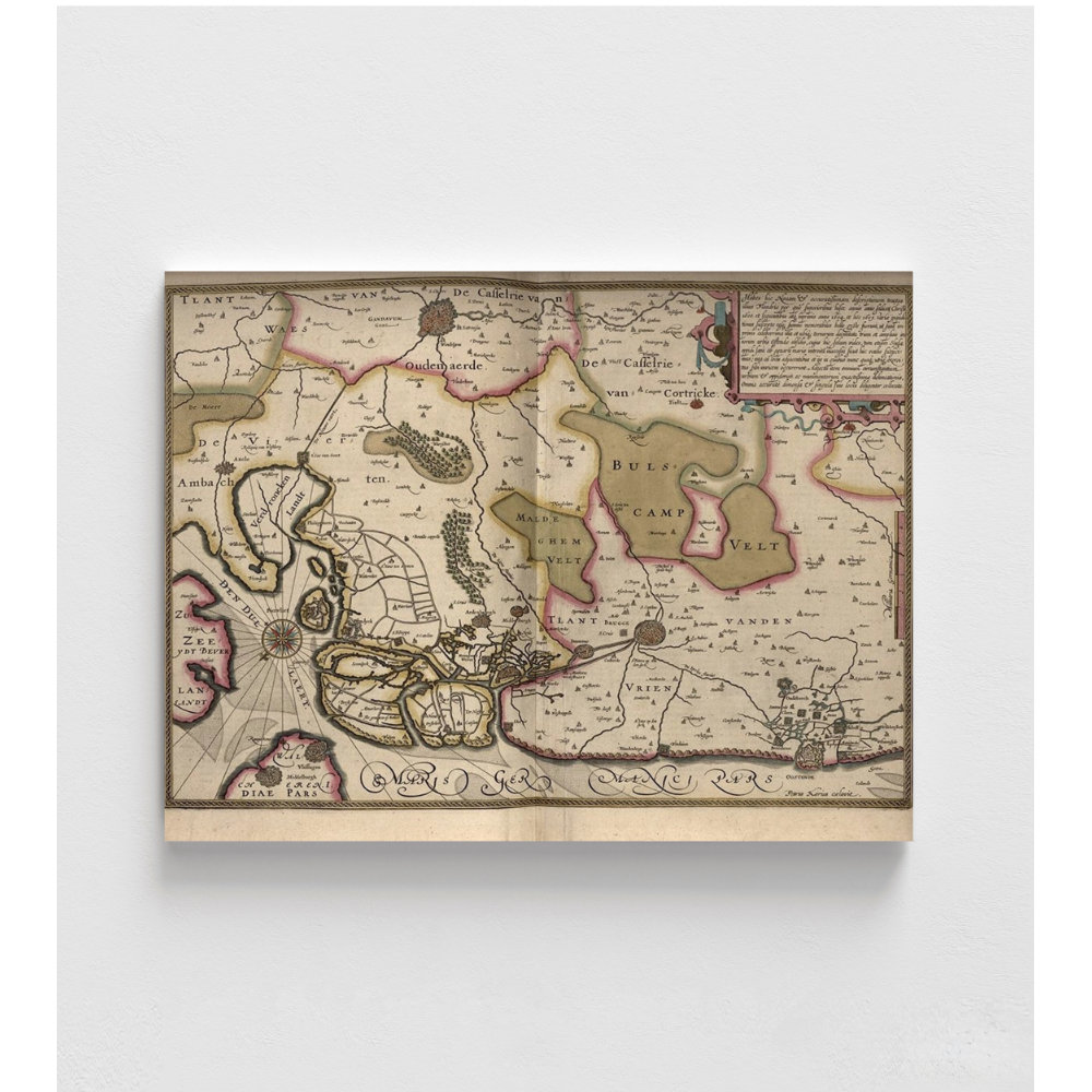WeFrameArt Netherlands Map Zeeland, Old Office Decor Idea, Netherlands ...