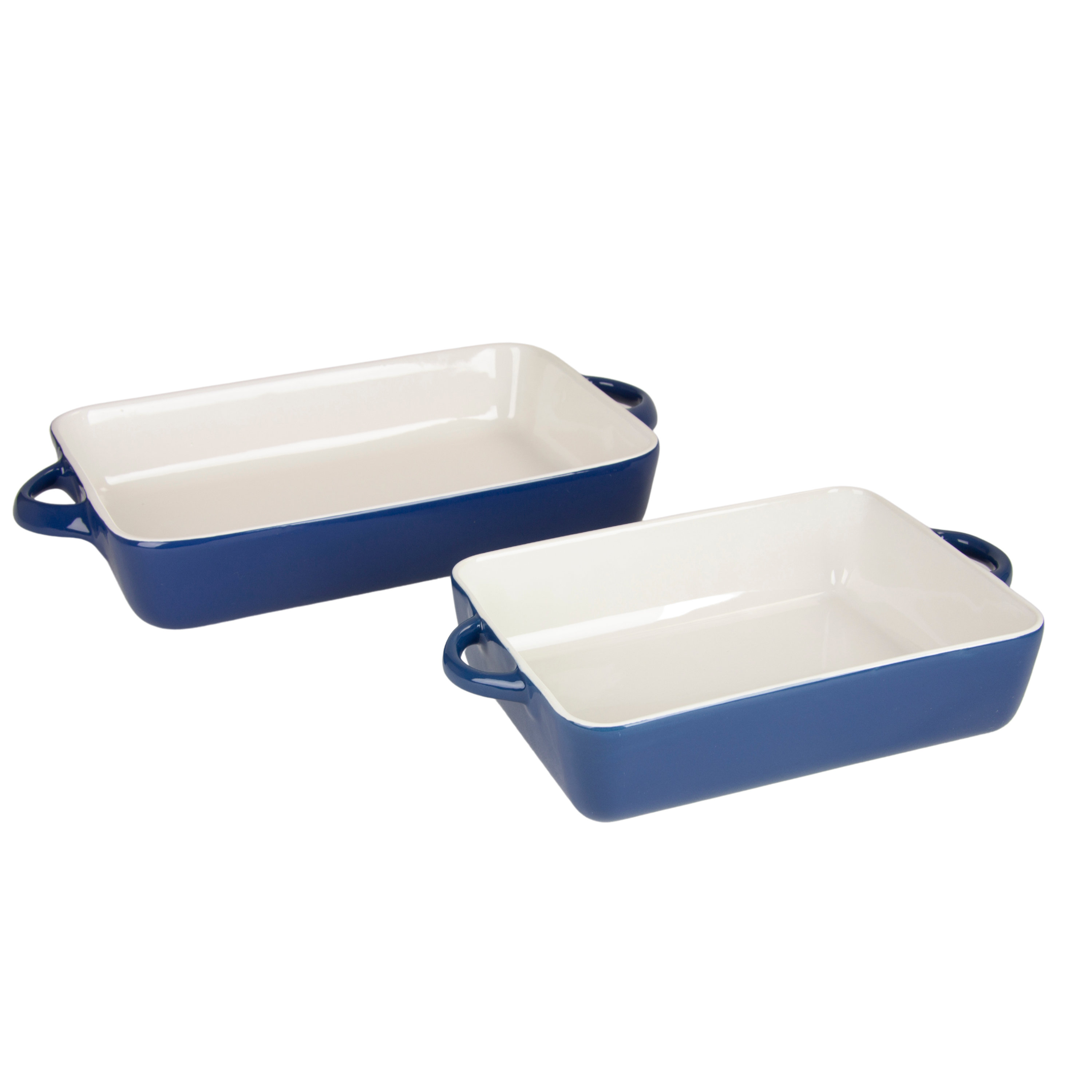 Ten Strawberry Street Sienna Rectangle 12" and 10" Stoneware Bakeware ...