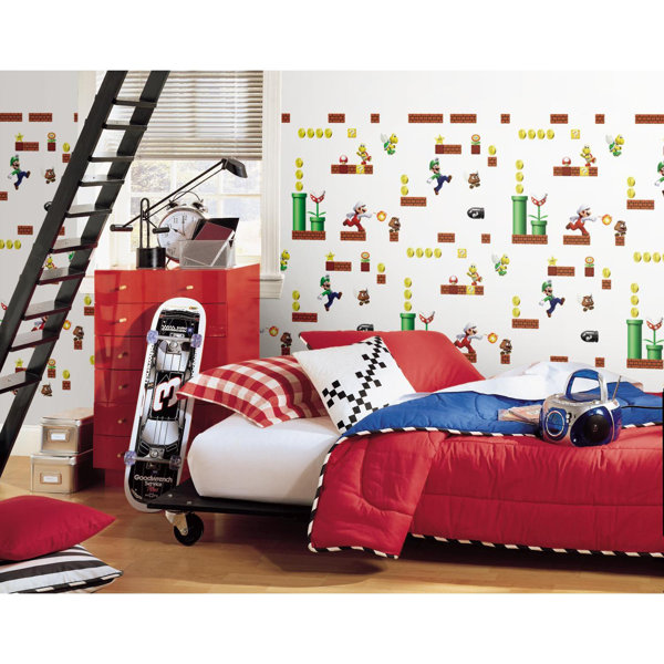 Room Mates Mario Peel and Stick Wallpaper & Reviews | Wayfair