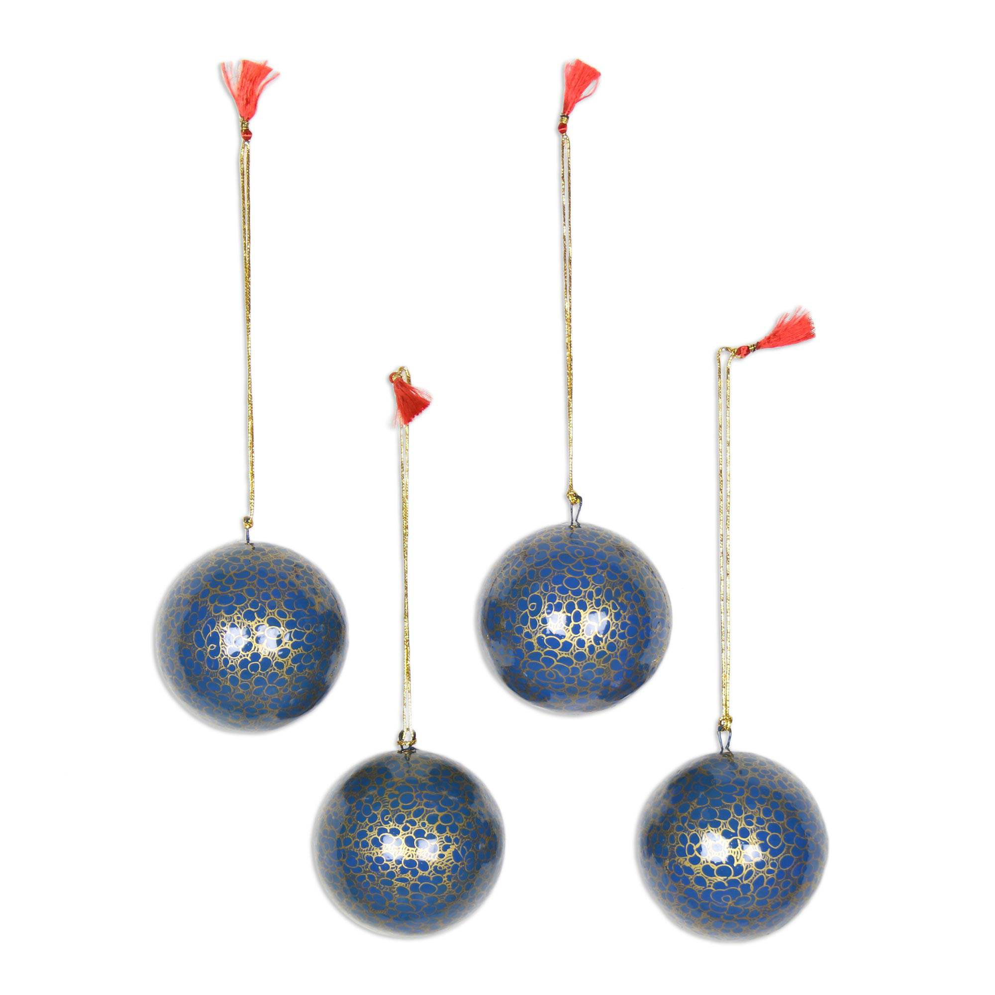 The Holiday Aisle® Kashmir Cheer Papier Mache Ball Ornament | Wayfair