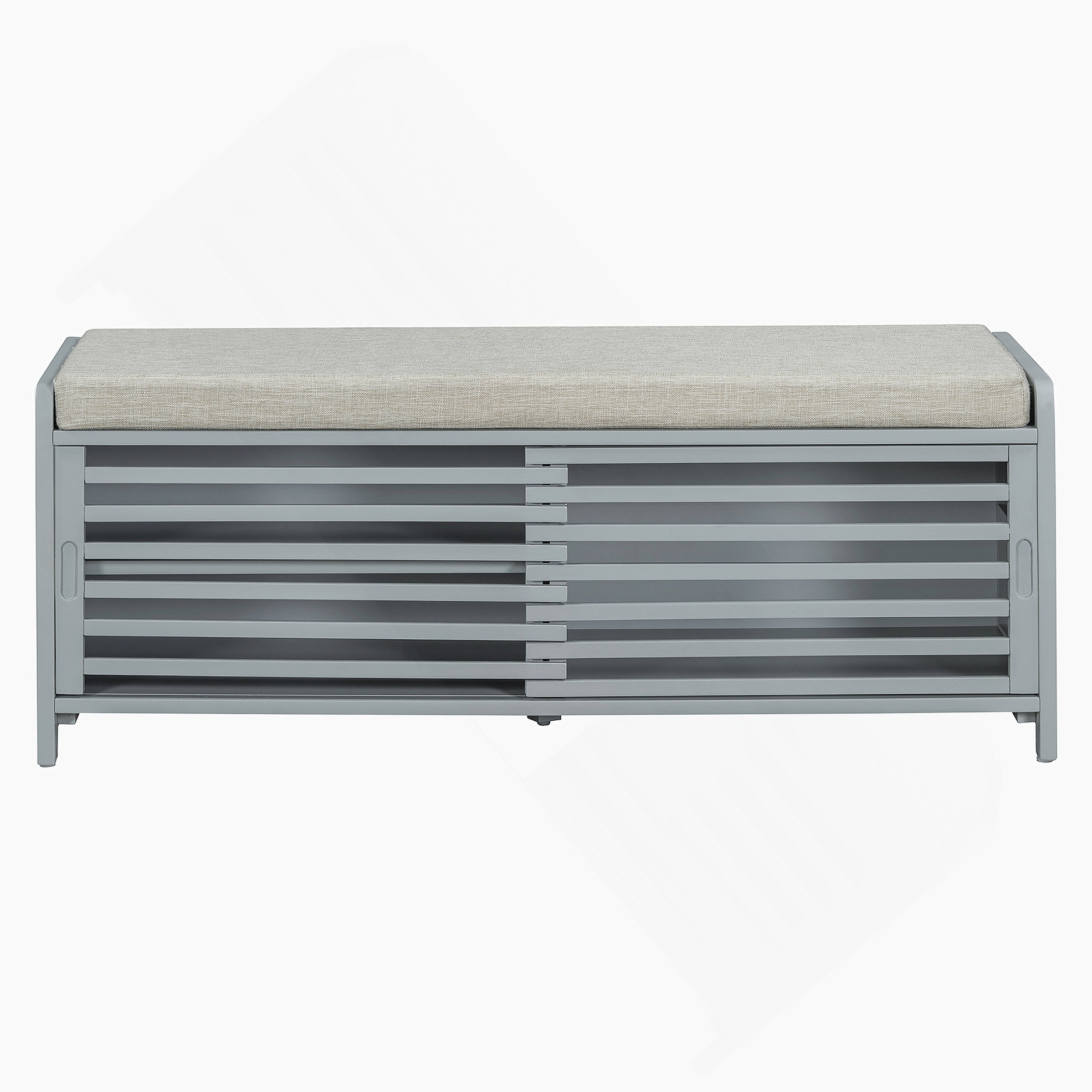 Winston Porter Distressed Shutter Storage Bench with Acacia Veneer for ...