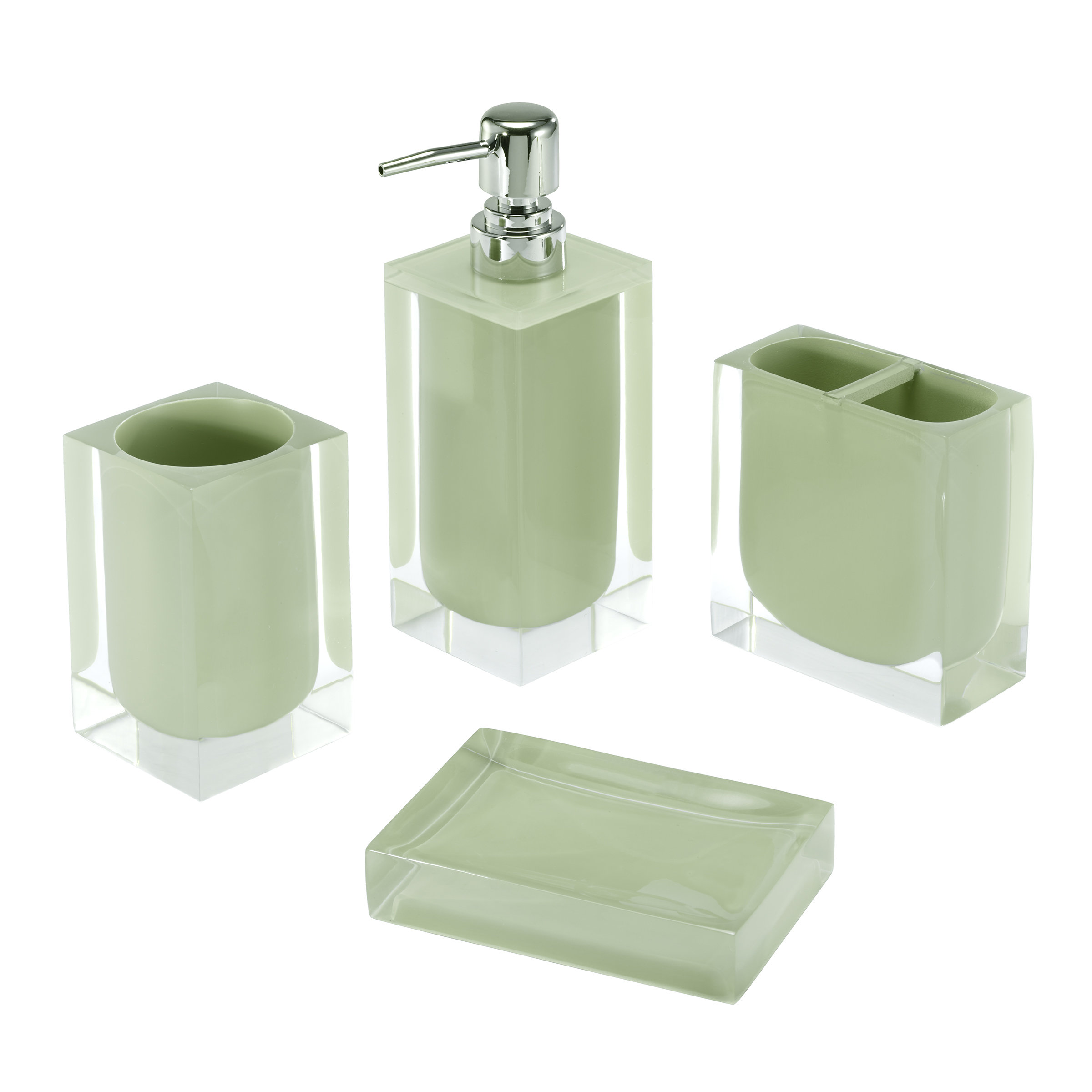 IZOD Iz Marina Green Bath Izod 4-Piece Accessory Set | Wayfair