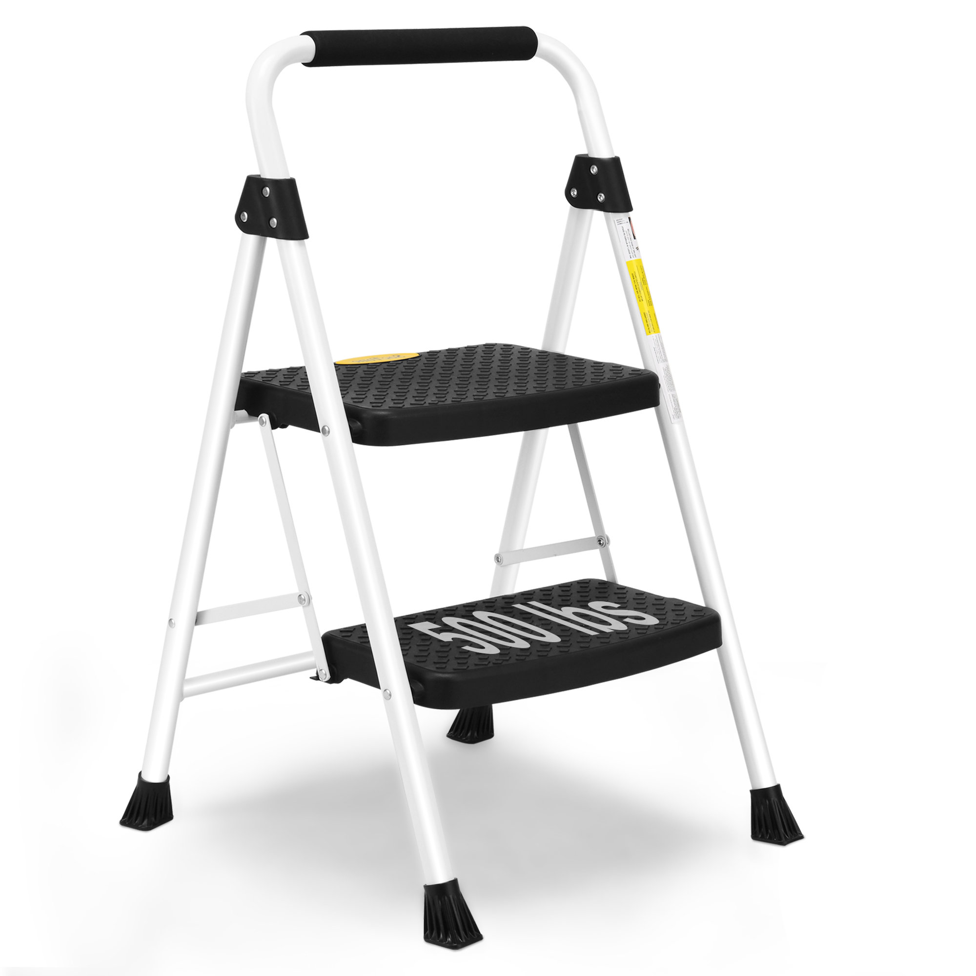 WFX Utility™ Folding 2 Step Ladder with Unique Snap-Lock Design, 500 lb ...