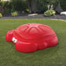 Step2 Crabbie Sandbox Plastic Toddler Outdoor Sand Box with Cover ...