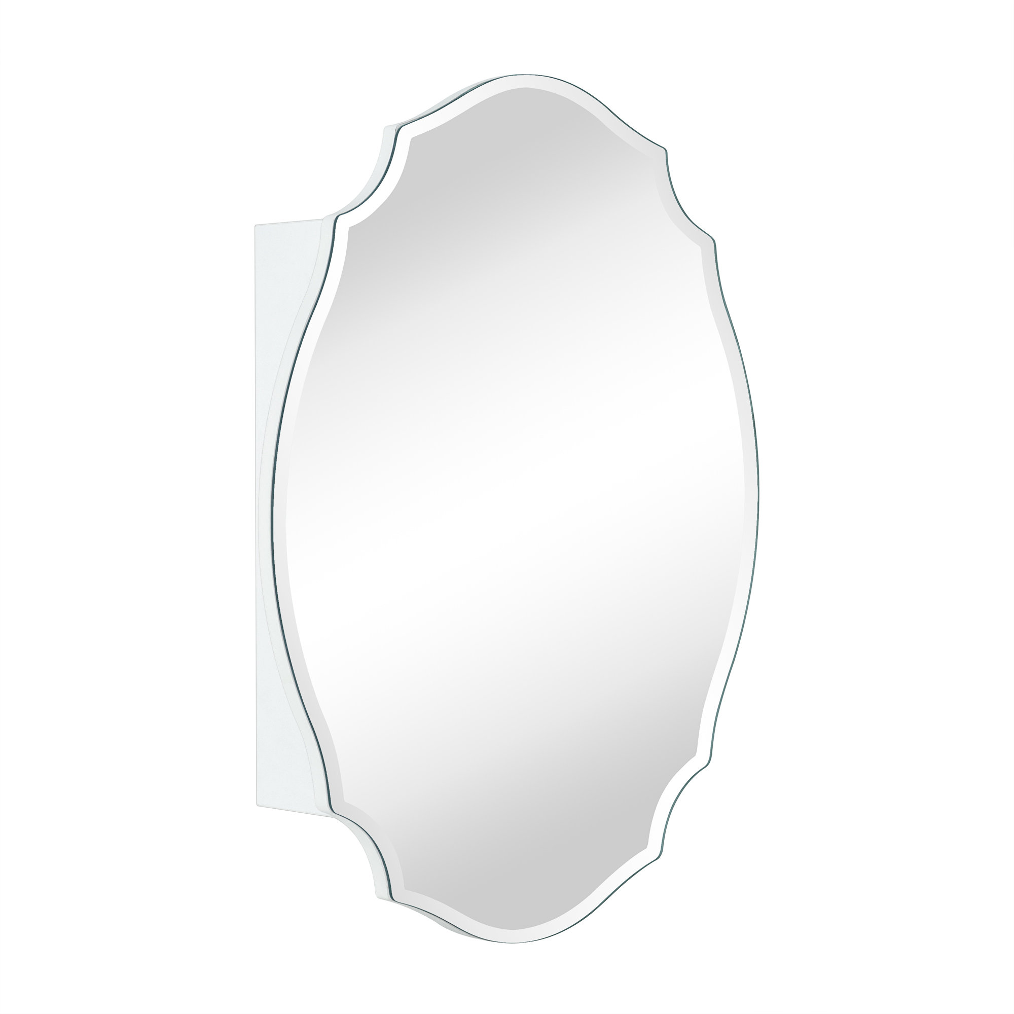 Winston Porter Frameless Irregular Oval Medicine Cabinet Mirror with ...