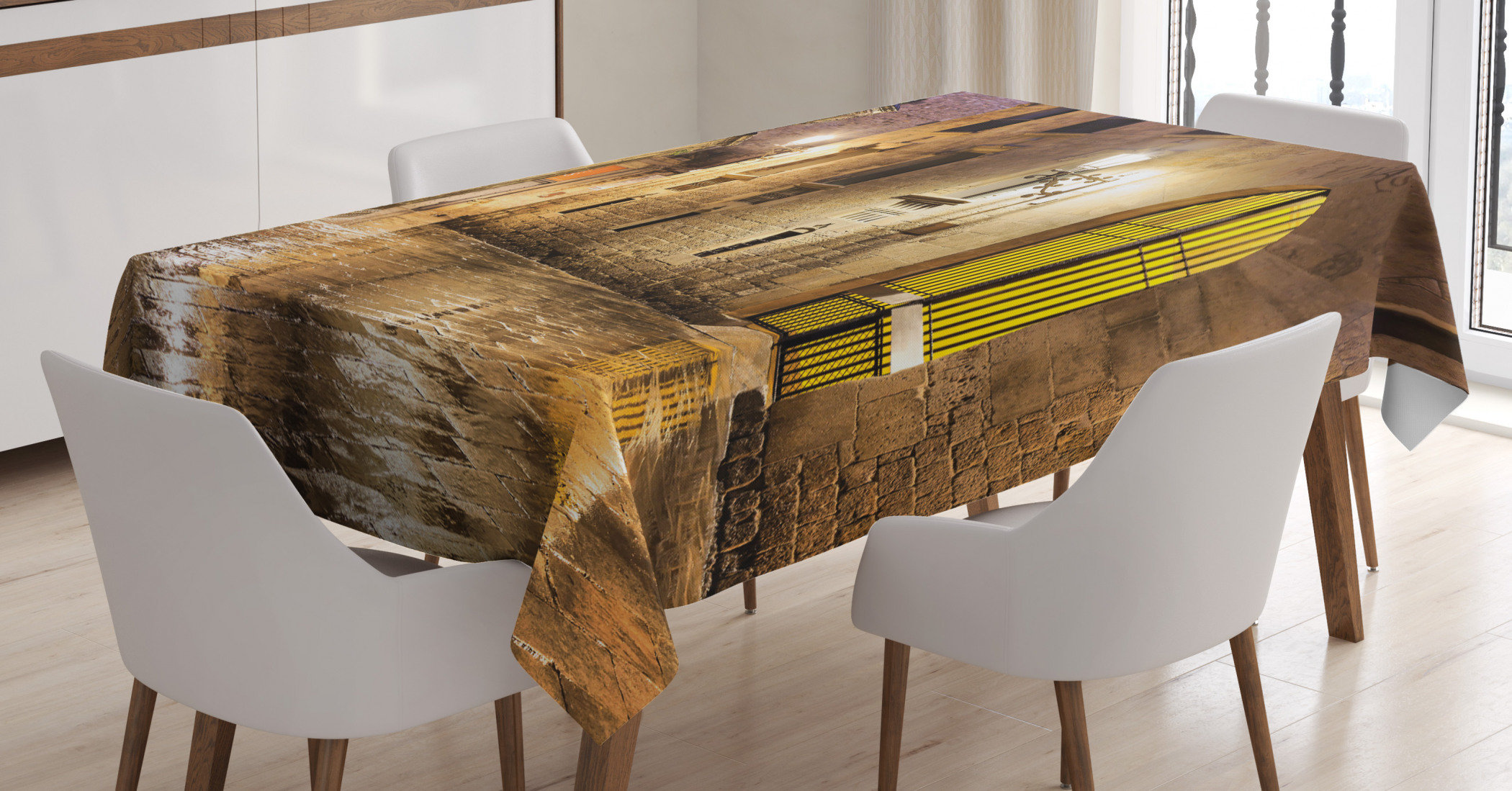 East Urban Home Ambesonne Gothic Tablecloth, Gothic Stone Quarter Of ...