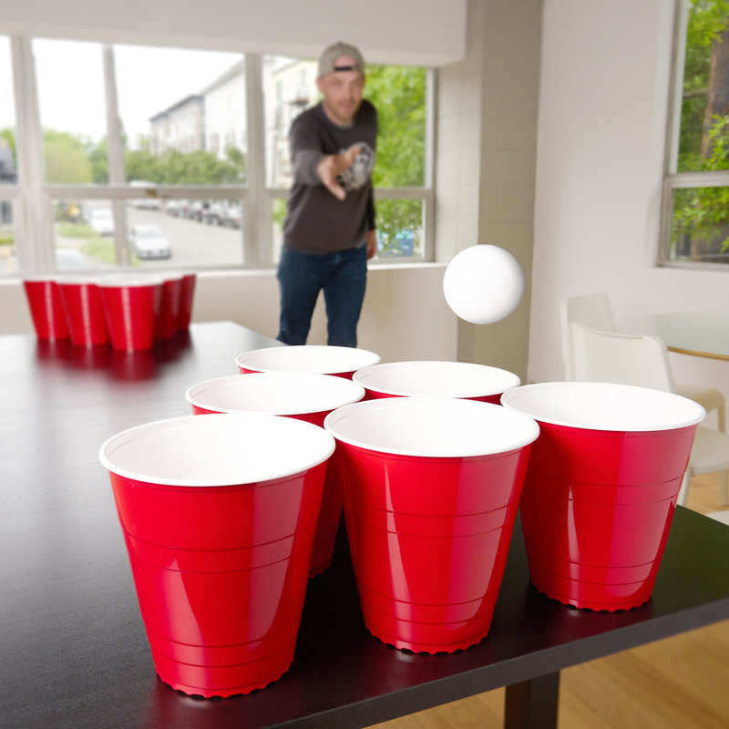 True XL Beer Pong Set With Jumbo Party Cups, Drinking Games For Adults ...