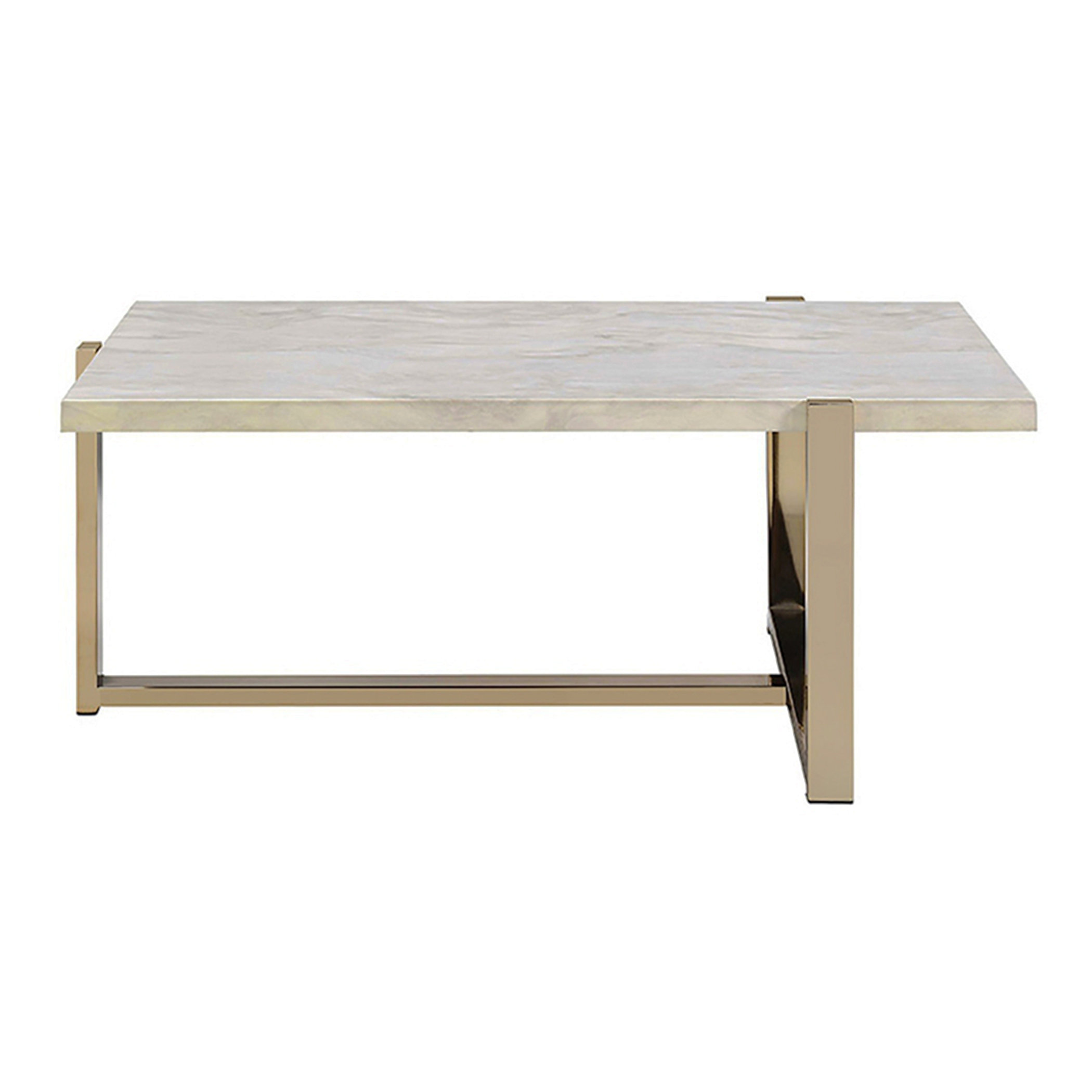 Astoria Grand White And Champagne Coffee Table | Wayfair