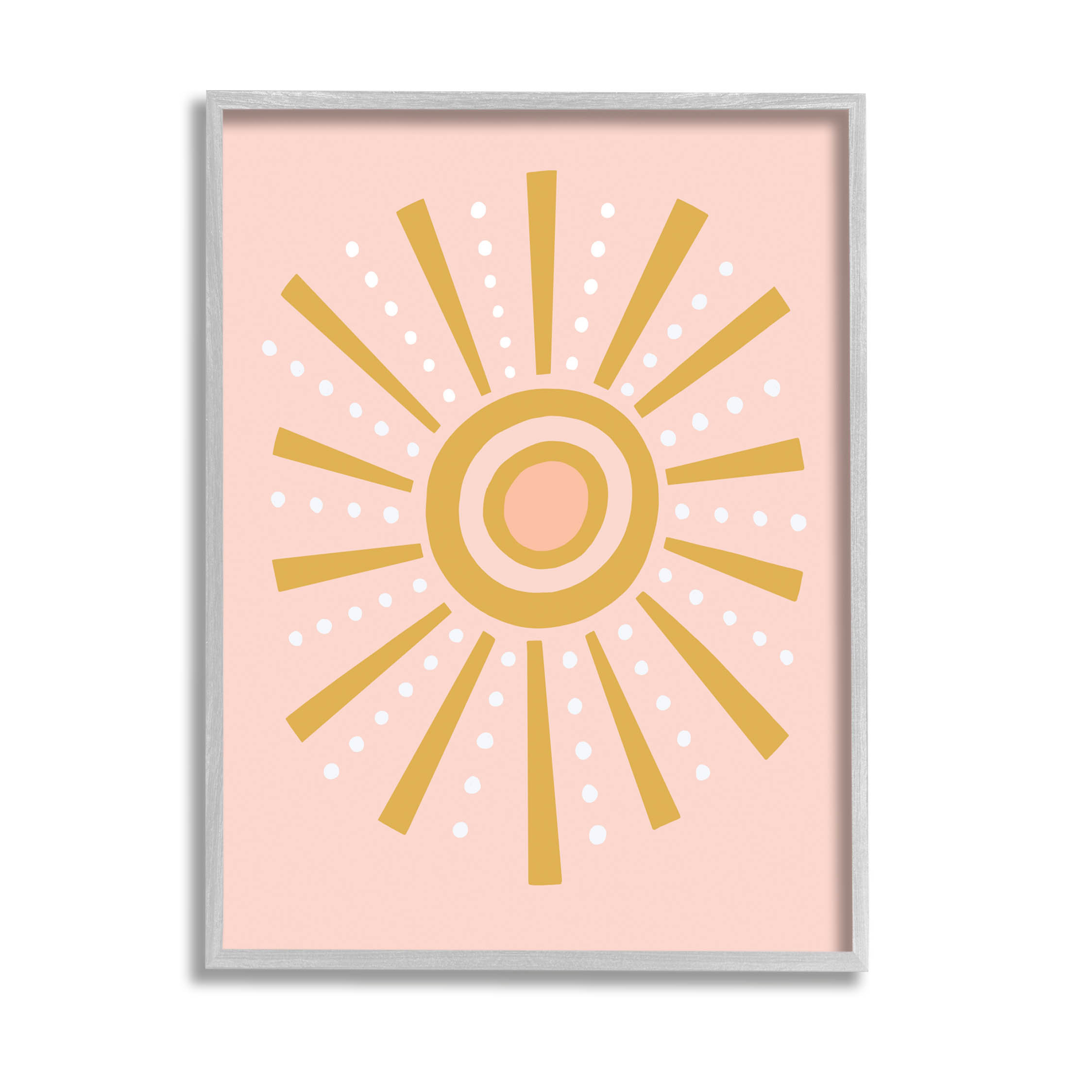 Stupell Industries Whimsical Sun Rays Pattern Framed Giclee Art By Nina ...
