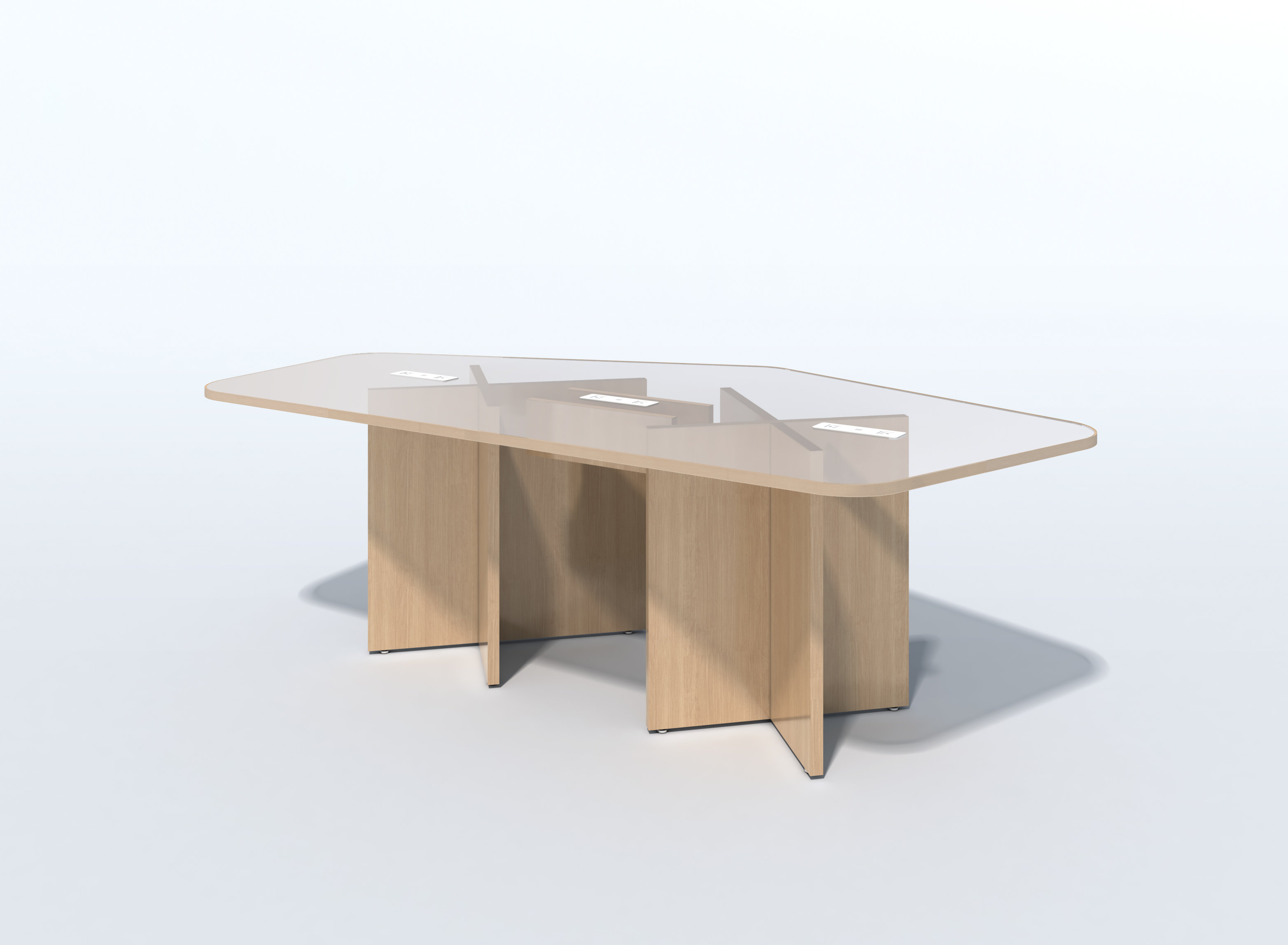 In2 Design Octagonal Conference Table with Power Modules | Wayfair