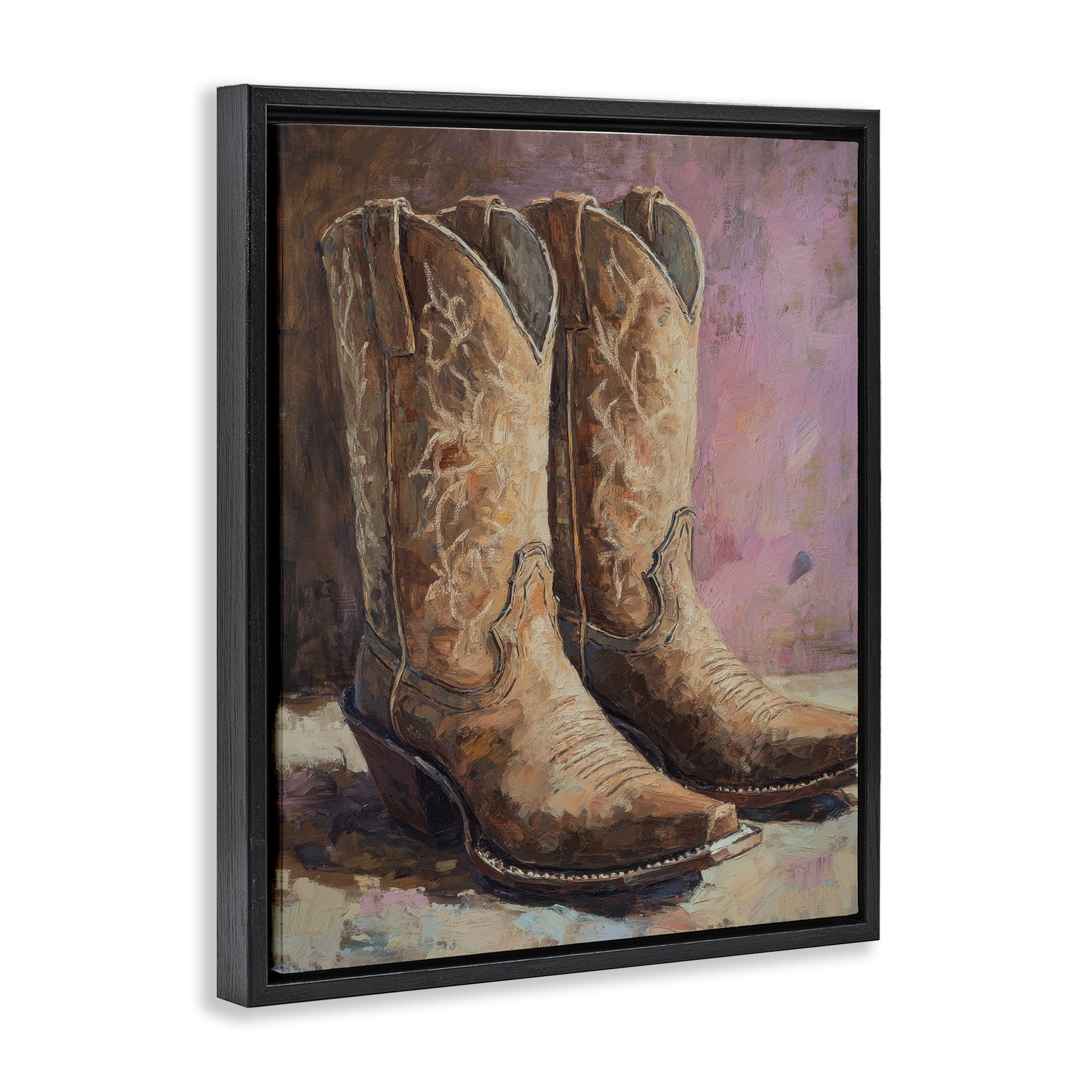 Ophelia & Co. Distressed Brown Cowboy Boots Floating Frame, design by ...