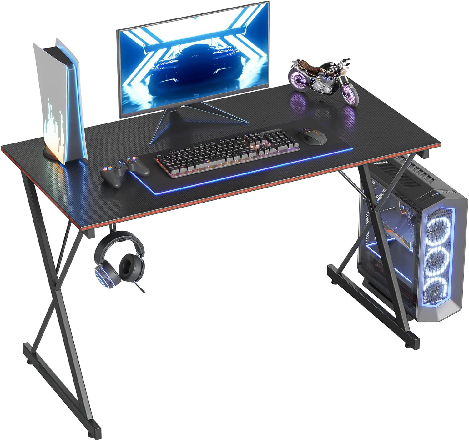 Wrought Studio Gaming Desk 47 Inch PC Computer Desk, Home Office Desk ...
