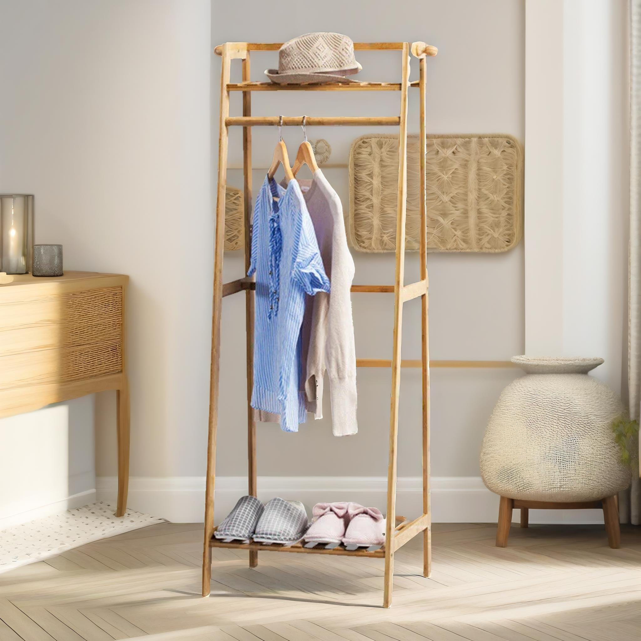 FURNOLD 50cm Open Wardrobe Garment Rail With Storage Shelf | Wayfair.co.uk