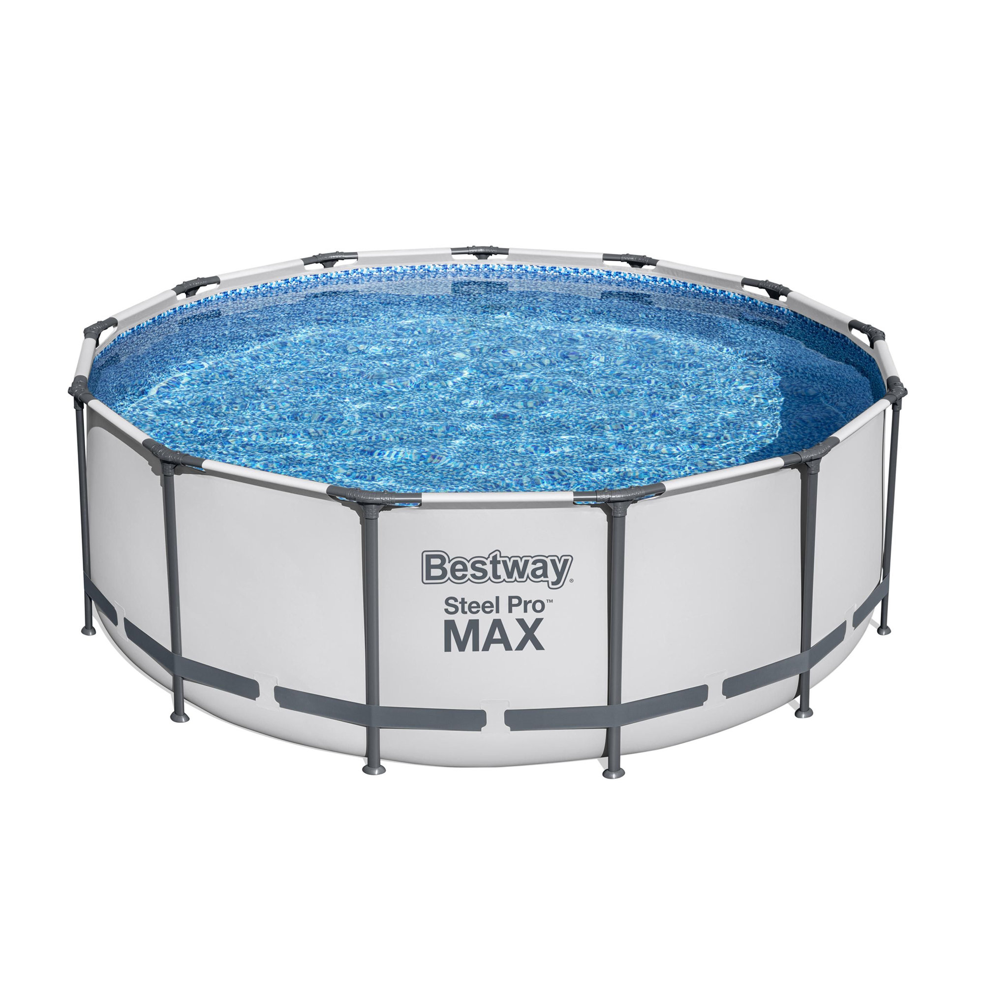 Bestway Steel Pro Round Above Ground Outdoor Backyard Swimming Pool ...