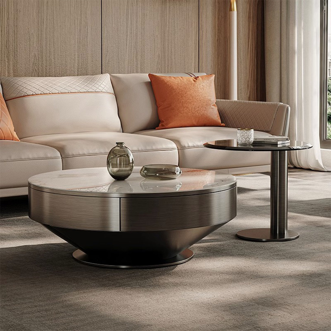 Trentastic Trails Light luxury creative round rock table | Wayfair