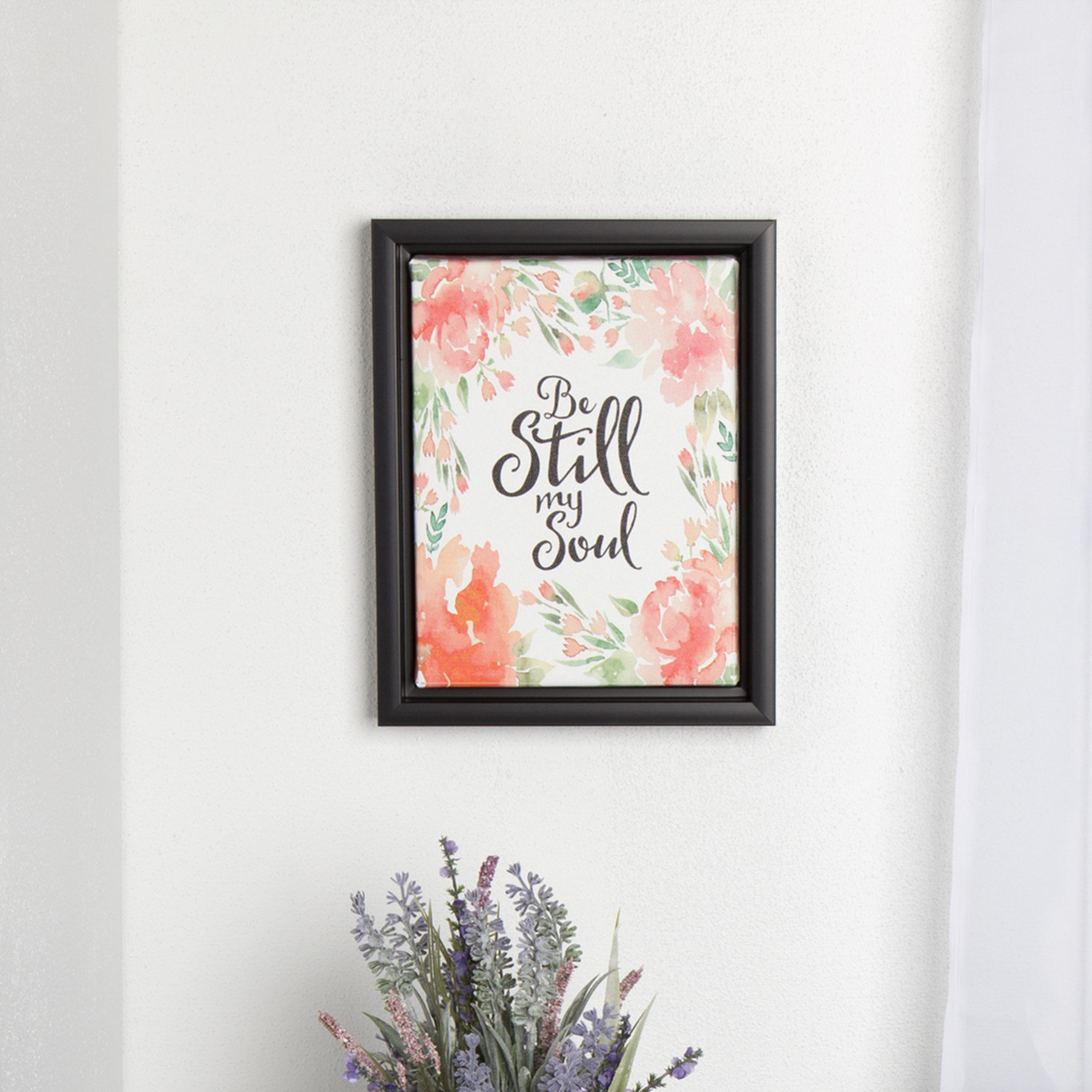 DesignOvation Be Still Flowers by Unknown Framed Canvas Wall Art Print ...