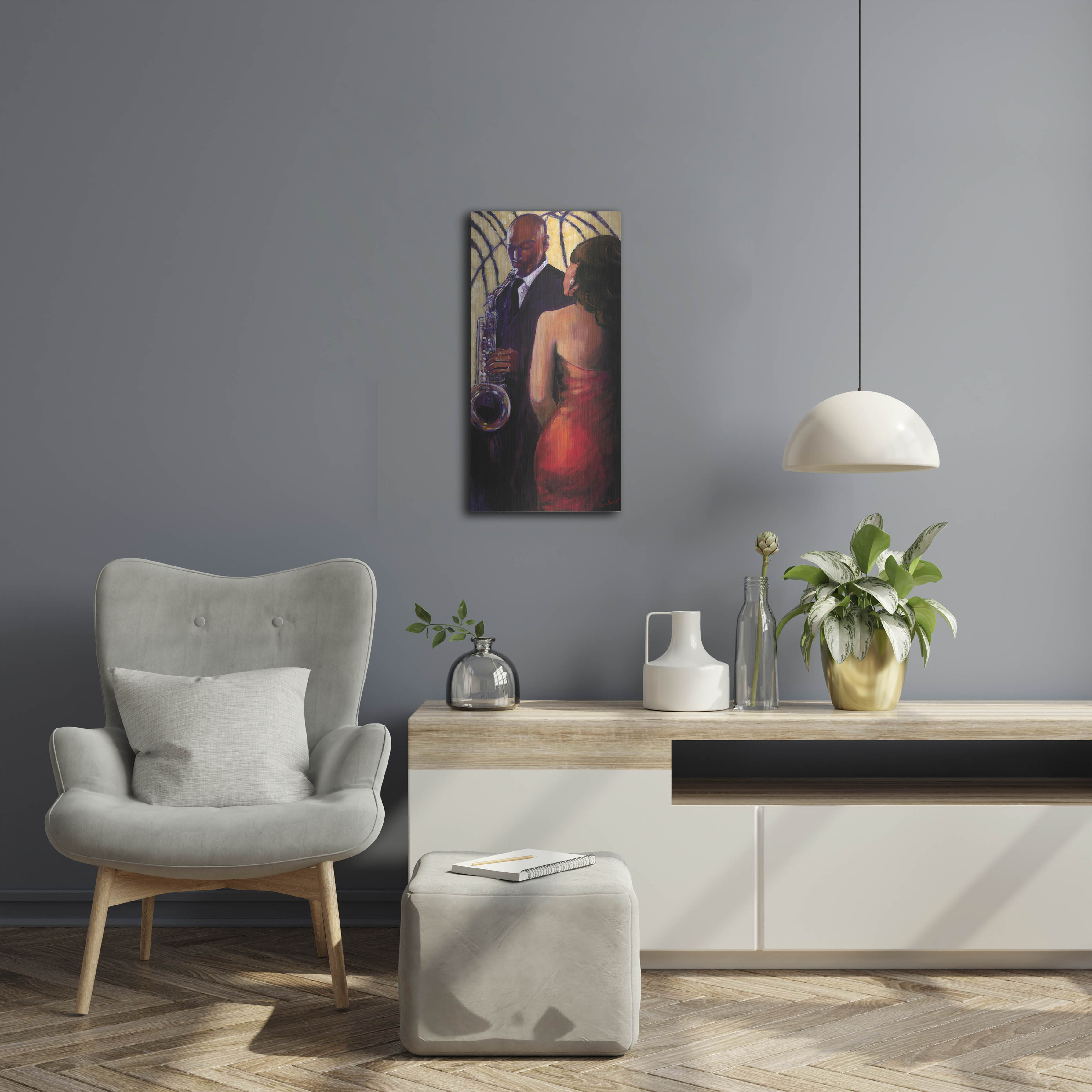 Lark Manor™ 'Sax Seduction' by Monica Stewart, Metal Wall Art | Wayfair