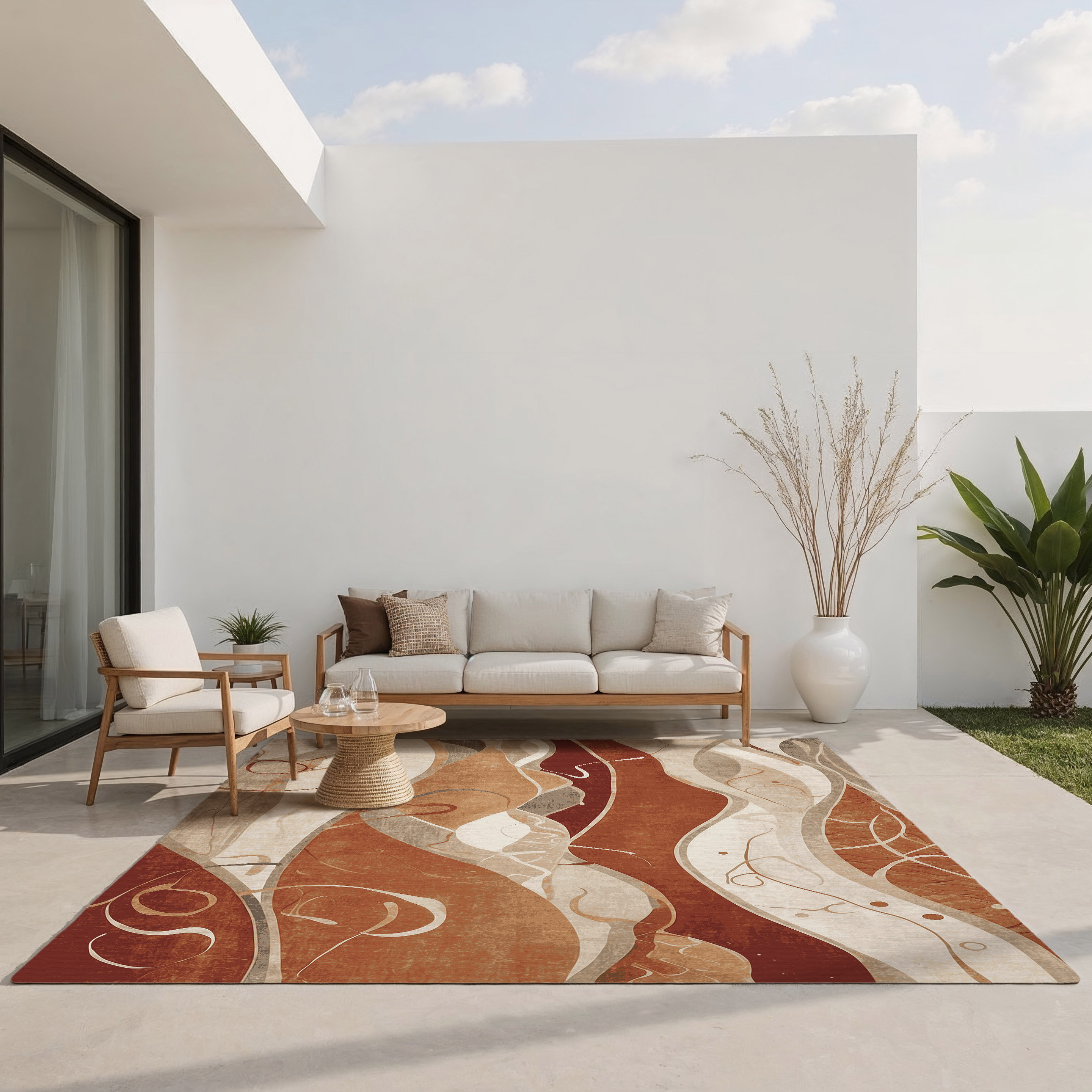 Wrought Studio™ Glimmer Trail Indoor And Outdoor Area Rug | Wayfair