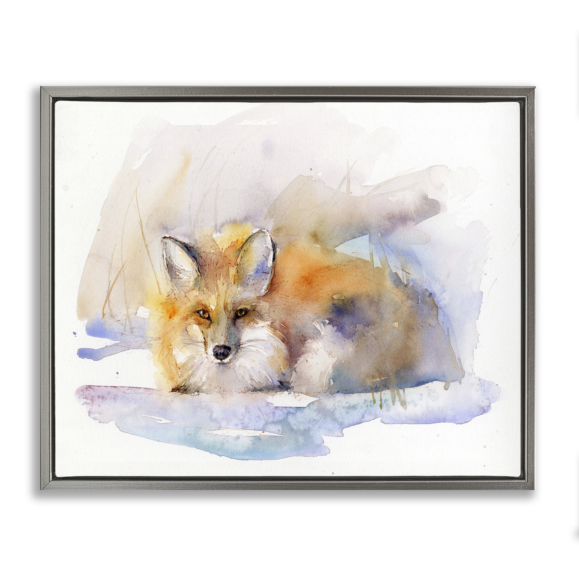 Millwood Pines Fox Sleeping in Snow Canvas Wall Art by John Keeling ...