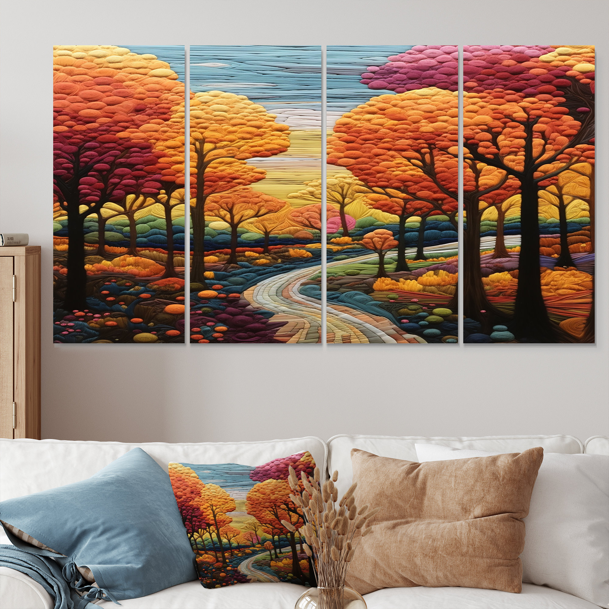 Millwood Pines Vibrant Autumn Color In The Woods - Forest Wall Art 4 ...