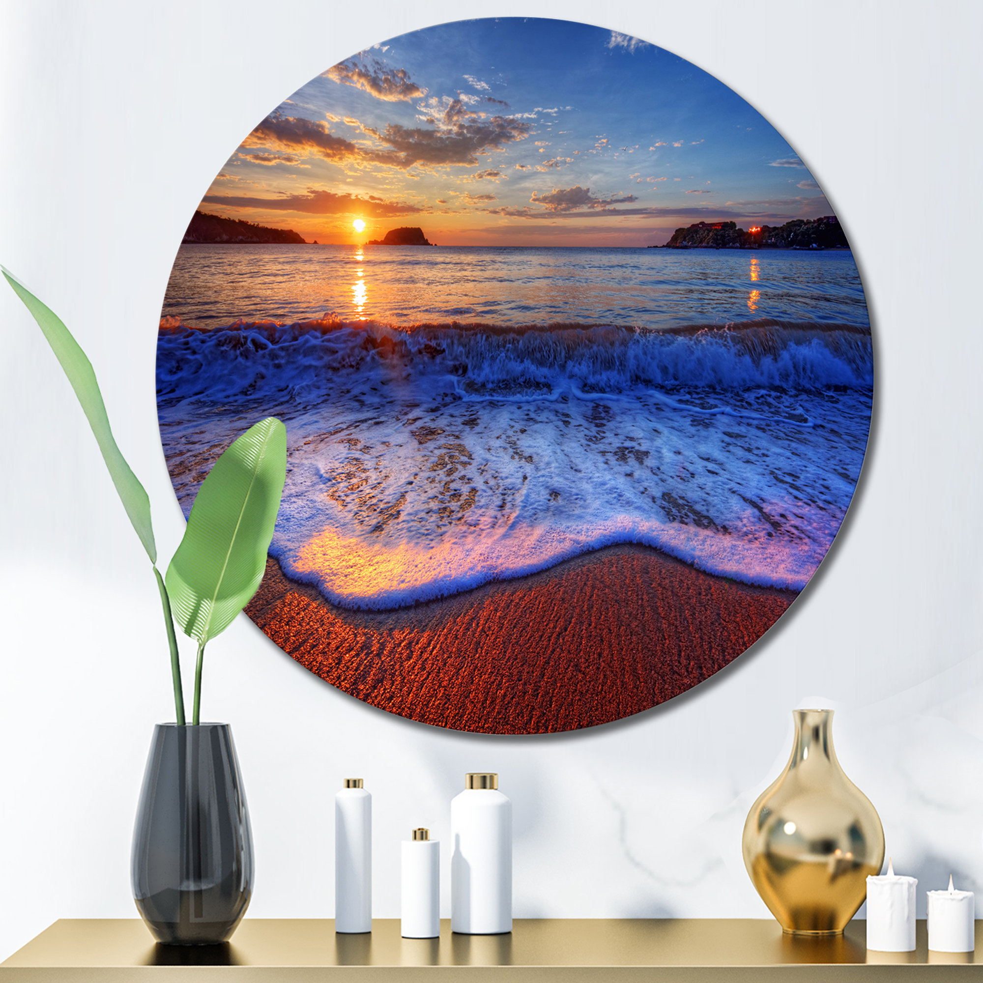 Rosecliff Heights Placid Shore And Whimsical Clouds II - Nautical ...