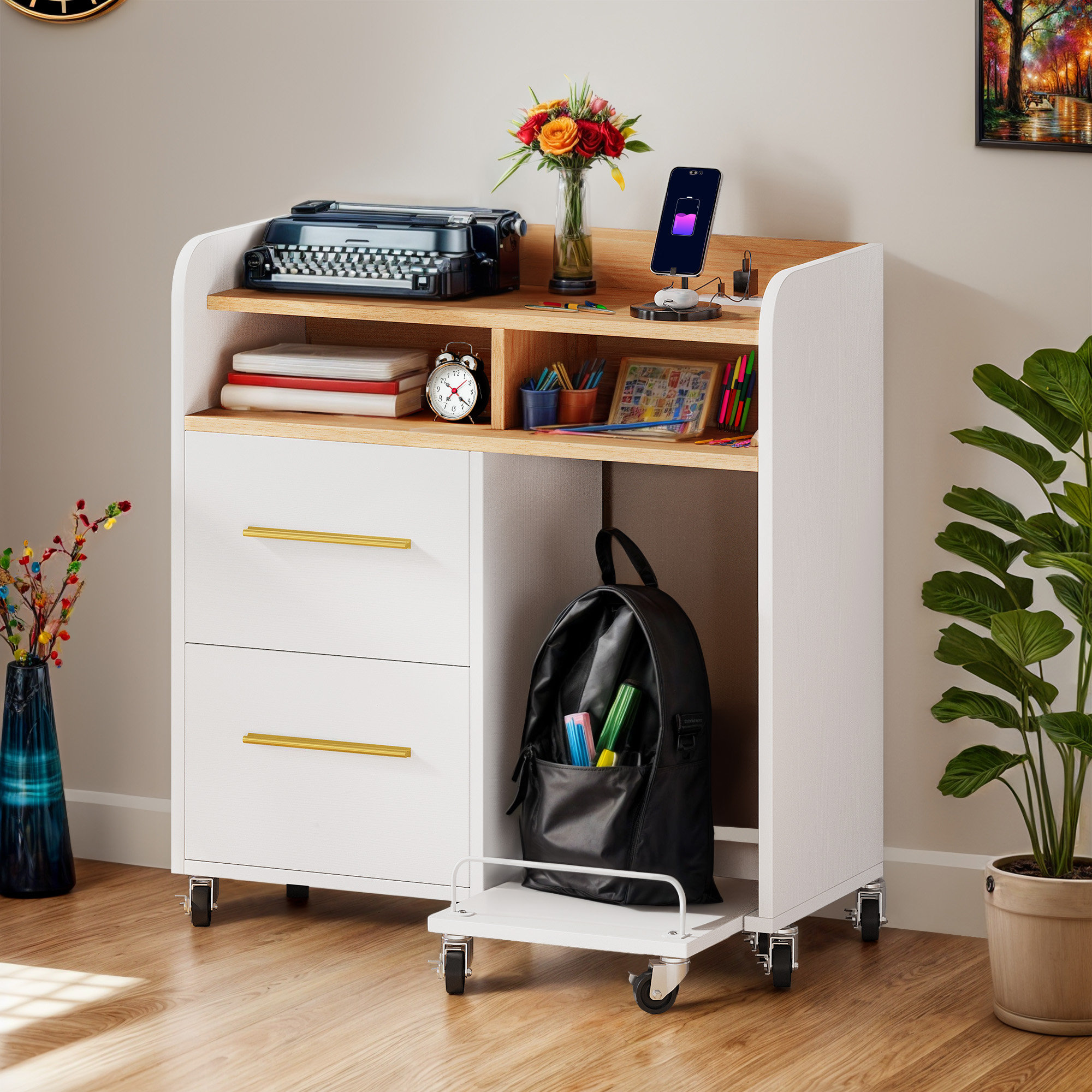 Mercer41 Pattern File Cabinet with Cloud Design | Wayfair