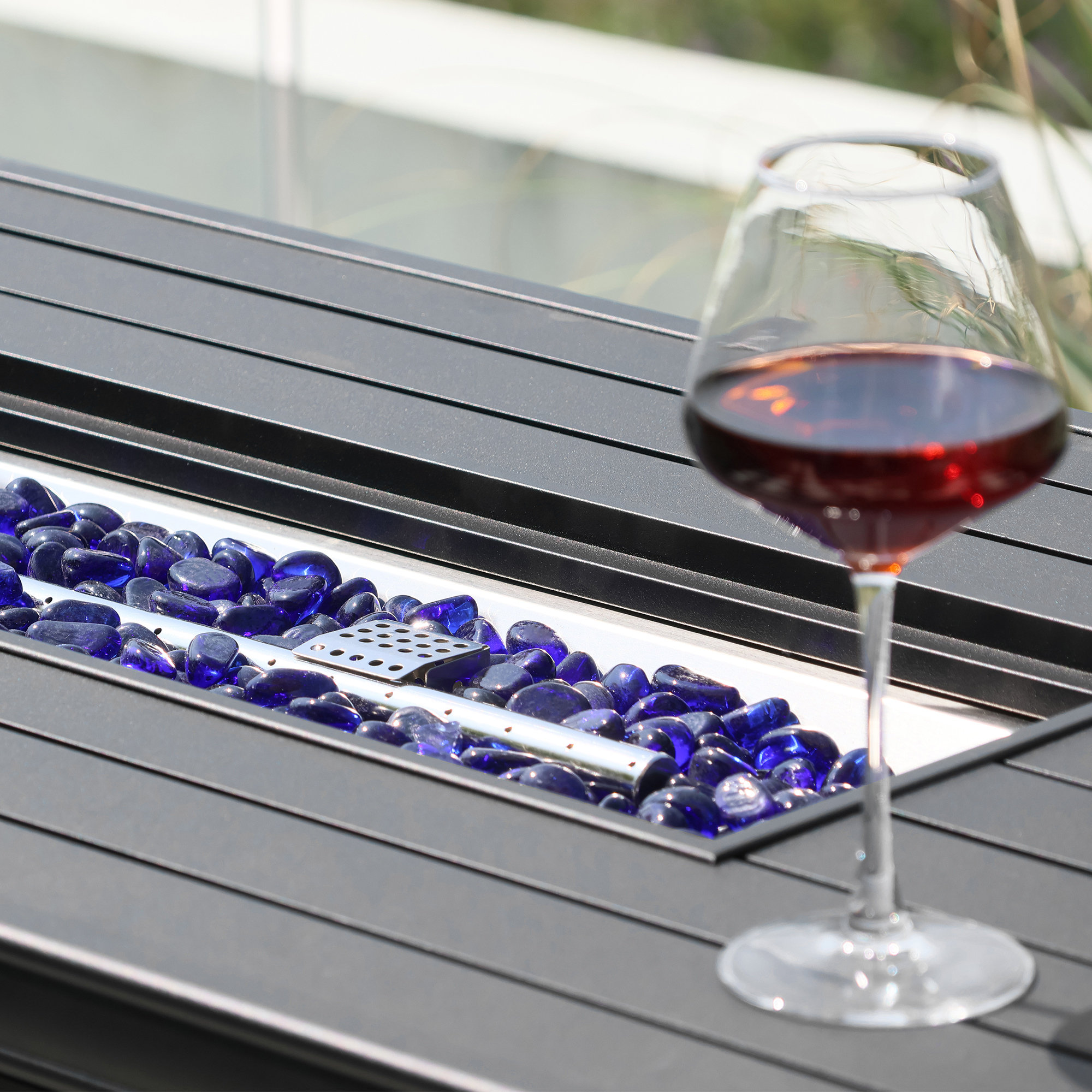 Latitude Run® 43" Aluminum Propane Gas Fire Pit Table, 60000 Btu Rattan ...