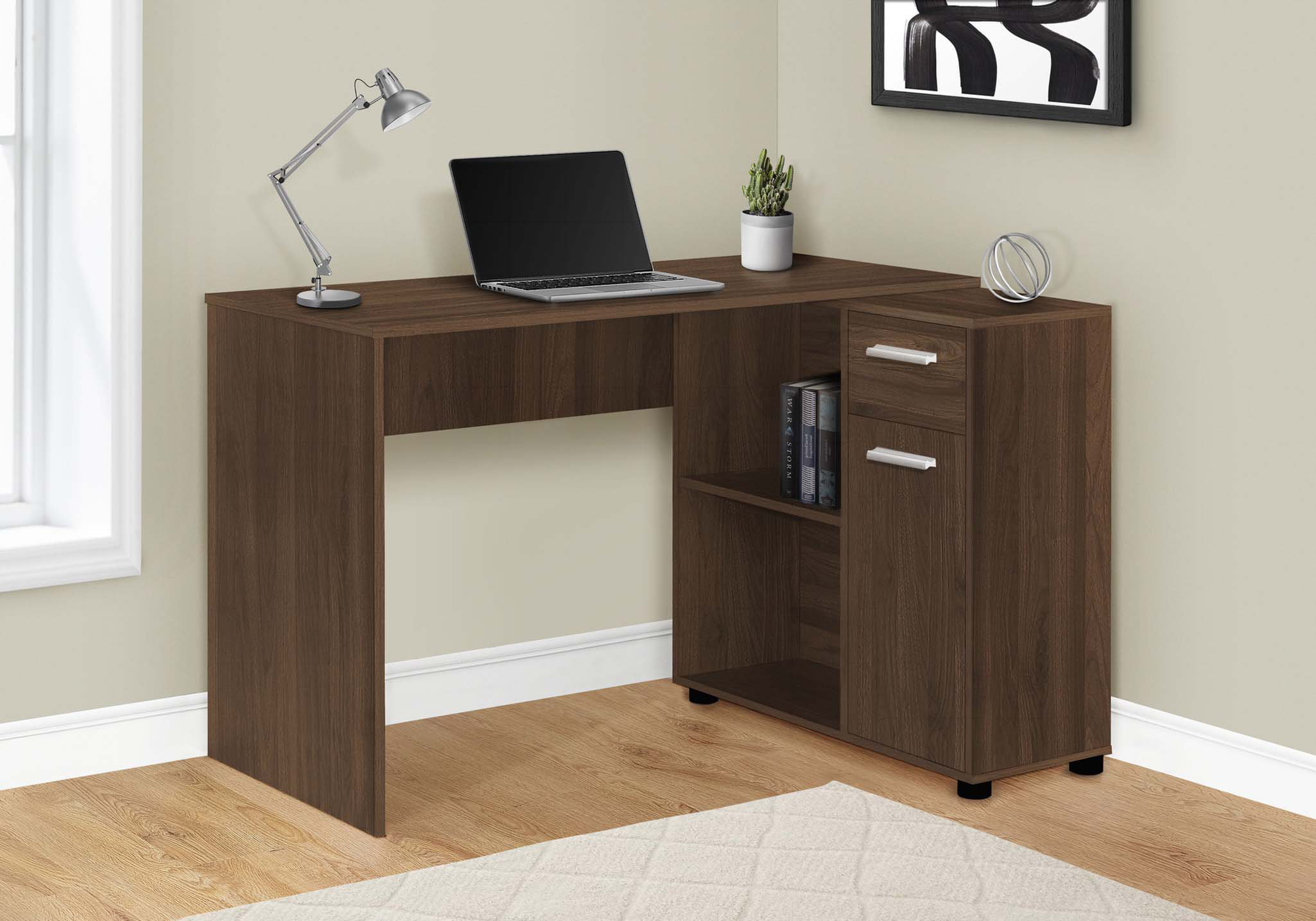 Ivy Bronx Computer Desk, Home Office, Corner, Storage Drawers, 46"l, L ...