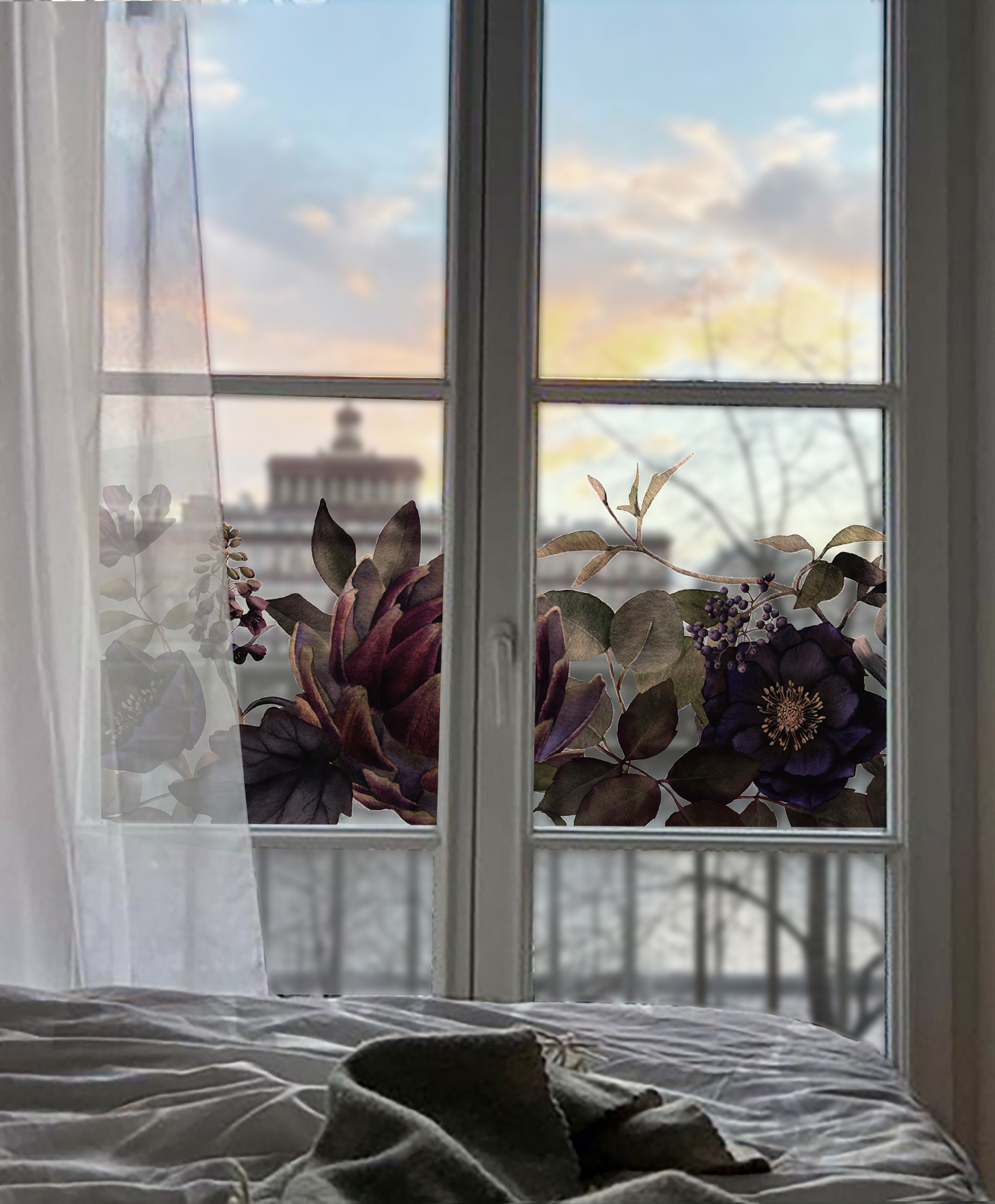 Wrought Studio Non-Adhesive Rose Window Sticker - Wayfair Canada