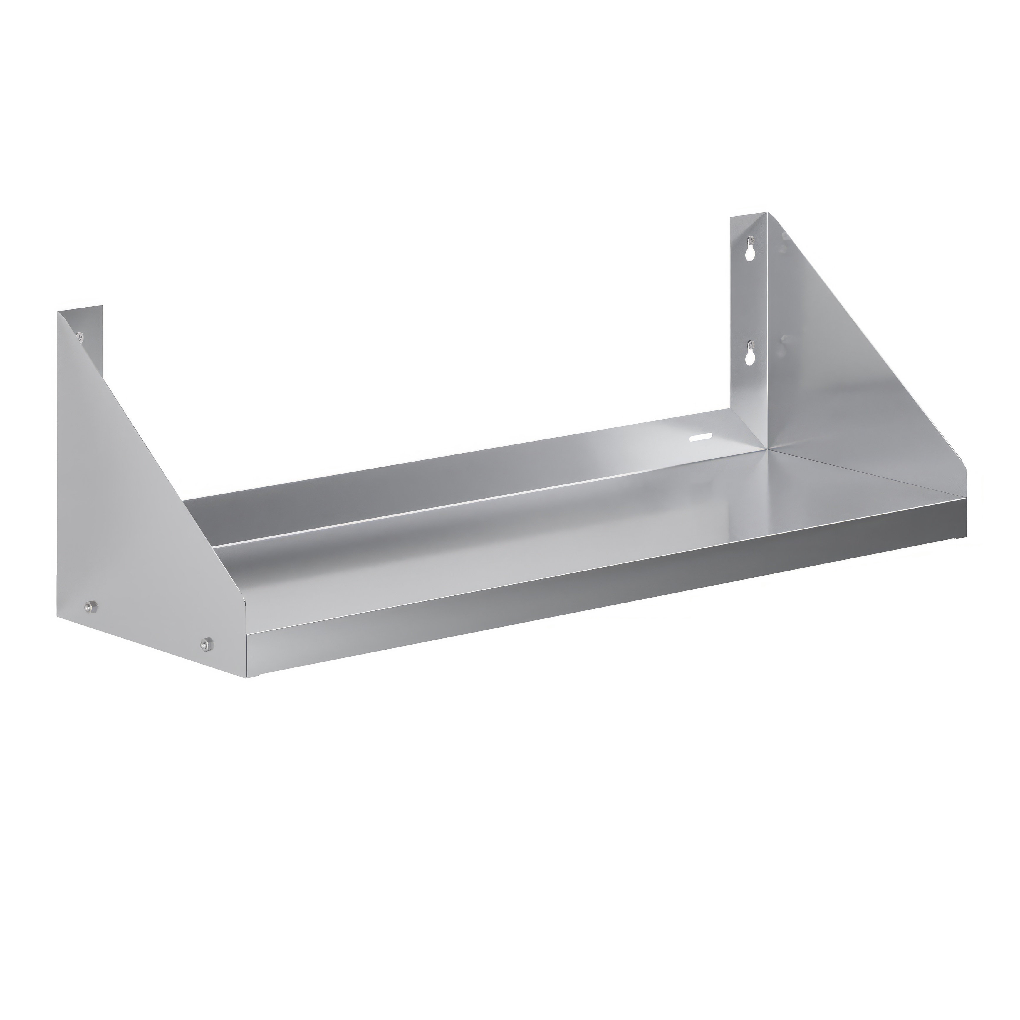Amgood 12 in. x 36 in. Stainless Steel Wall Shelf with Side Guards ...
