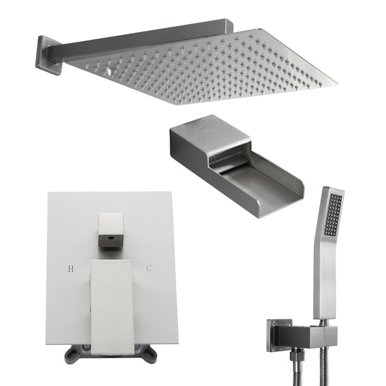 Beslend Complete Shower System with Rough in-Valve | Wayfair