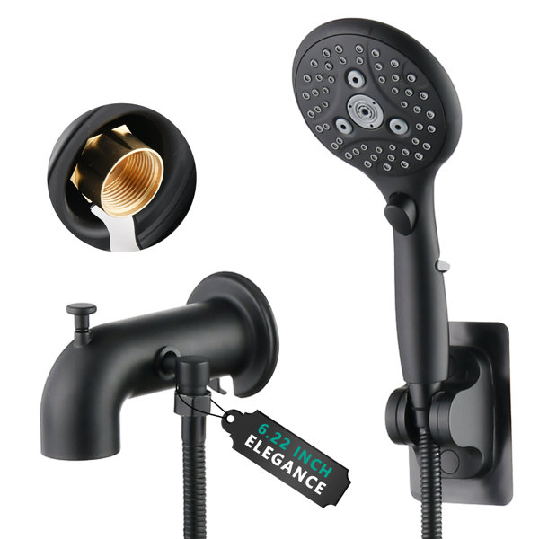 TITAMORE Long Tub Spout with Diverter, Bathtub Faucet with Sprayer 6 ...