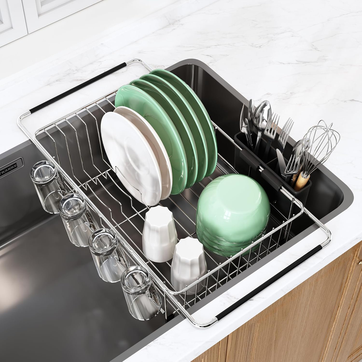MCKINNON HOME FURNISHINGS, INC. Dish Drying Rack In Sink - Small Dish ...