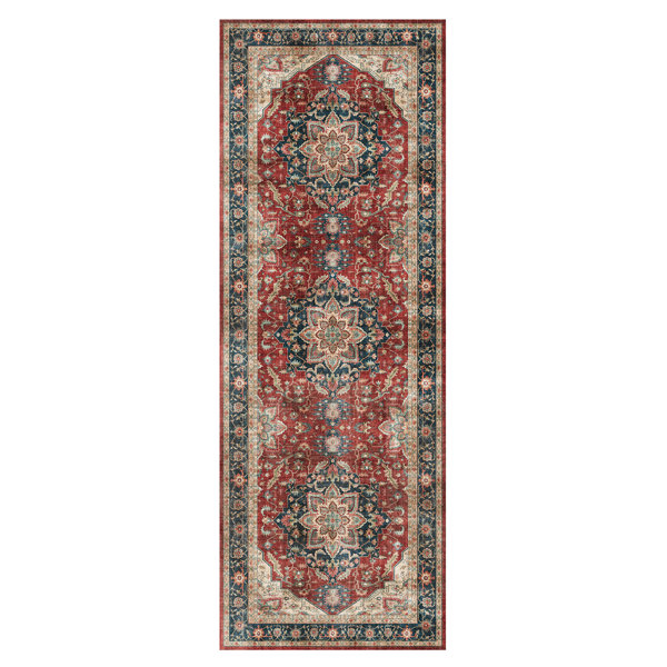 Bungalow Rose Rayna Soha Traditional Moroccan Red Area Rug & Reviews ...