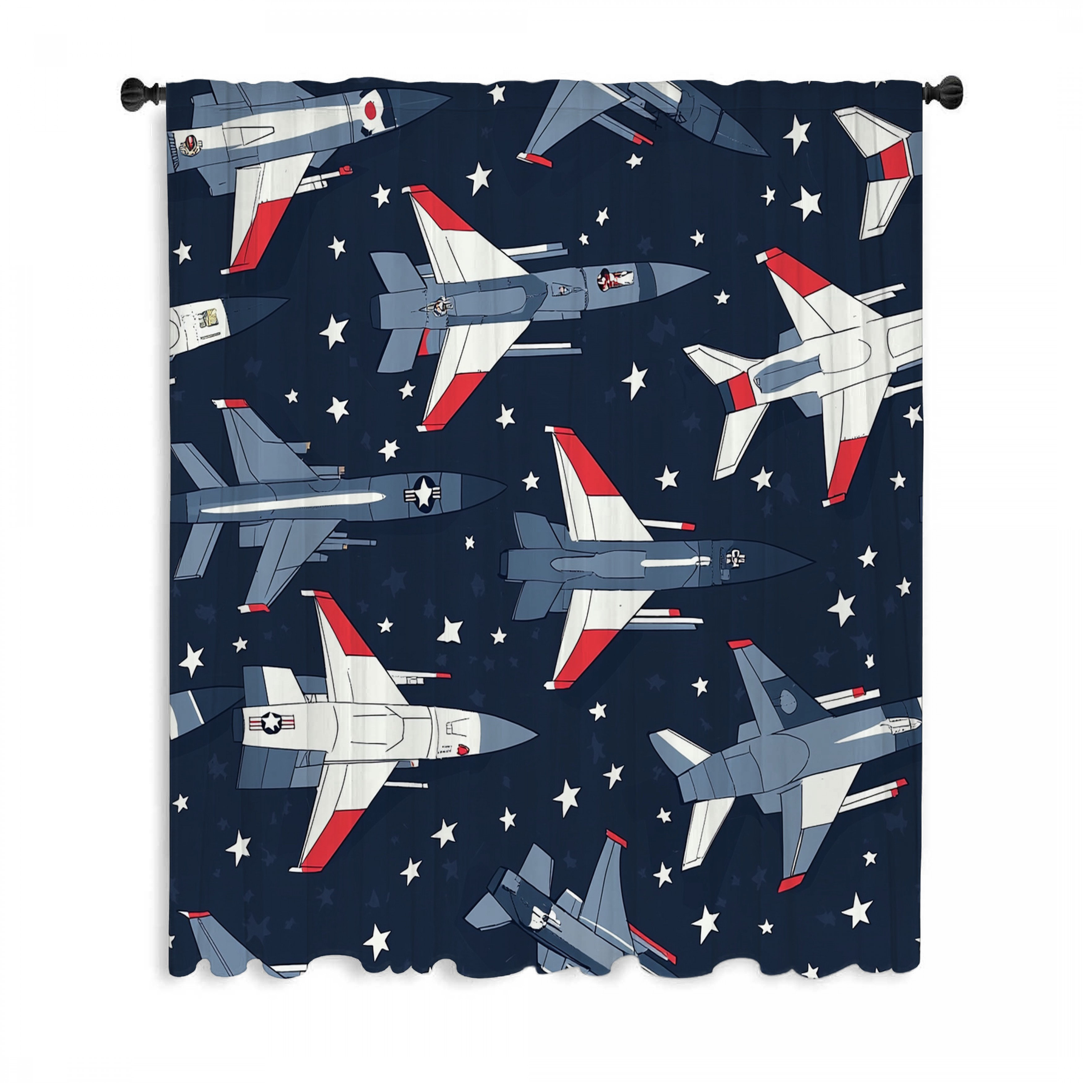 Bloomsbury Market Fighter Jets Window Curtains, Aircraft Blockout ...