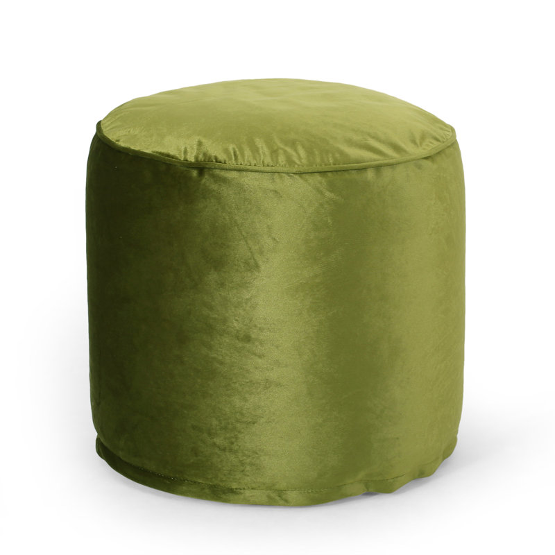 Mercer41 16" Wide Velvet Round Pouf Ottoman & Reviews | Wayfair